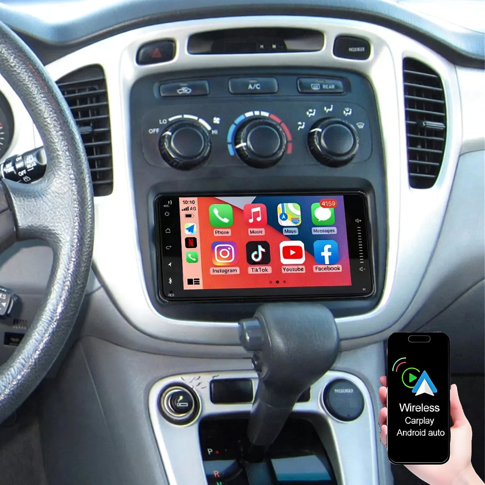 Gsuatey Car Radio Stereo for Toyota Highlander 2001-2007, Android 7 ...