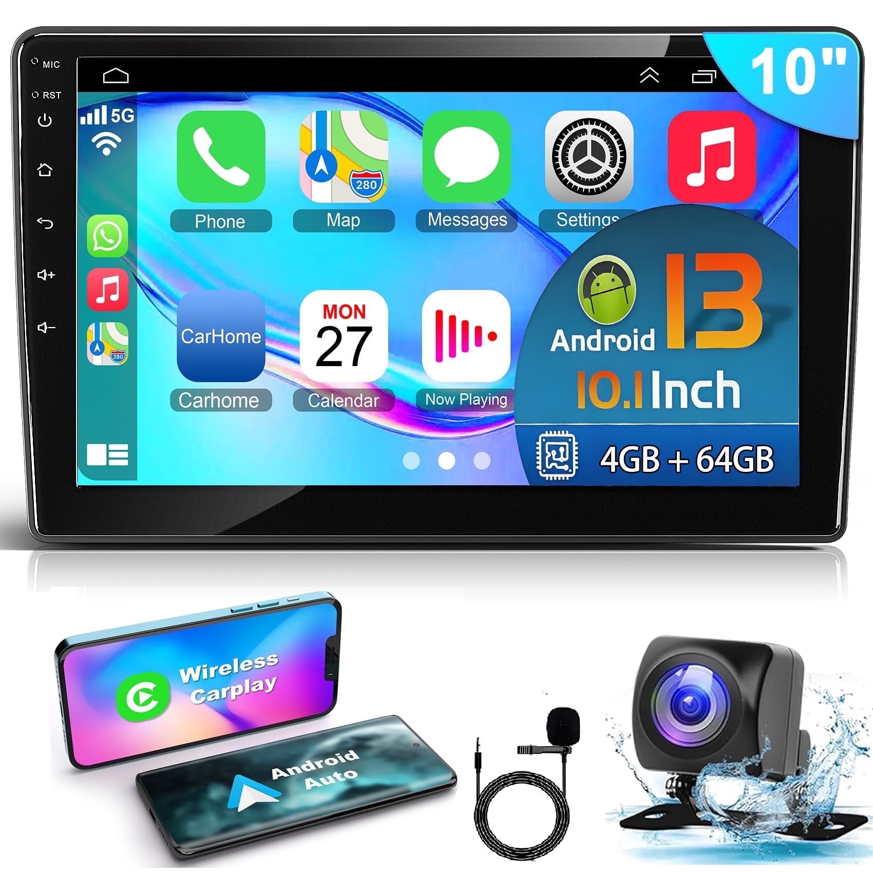 Gsuatey Car Stereo Radio 4G+64G Android 13 for Chevy Chevrolet ...