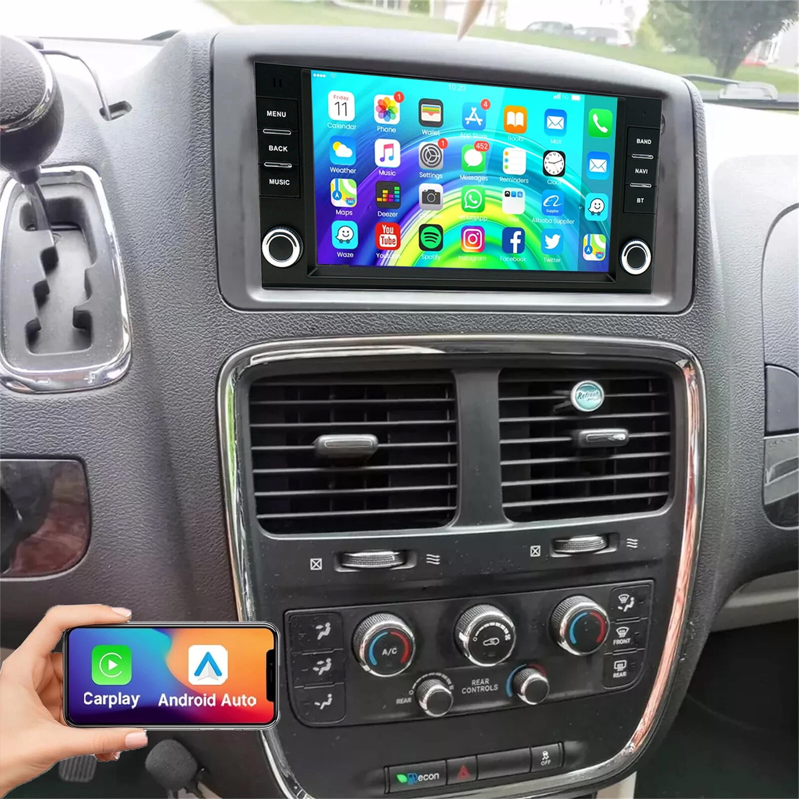 Gsuatey Car Stereo Radio for Dodge Grand Caravan 2008-2020, 7" Touch ...