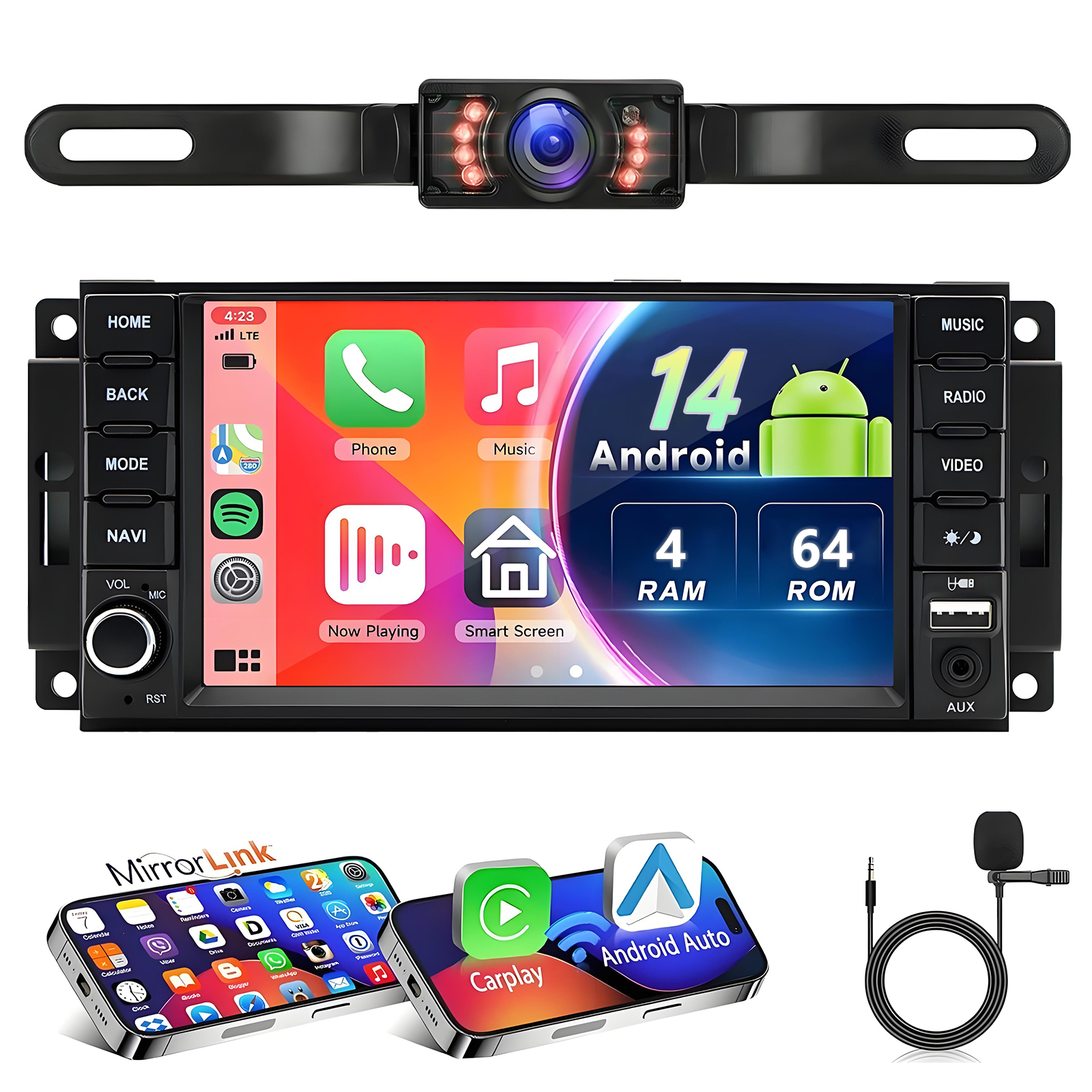 Gsuatey Car Stereo Radio for Jeep Wrangler Grand Cherokee Compass,for ...
