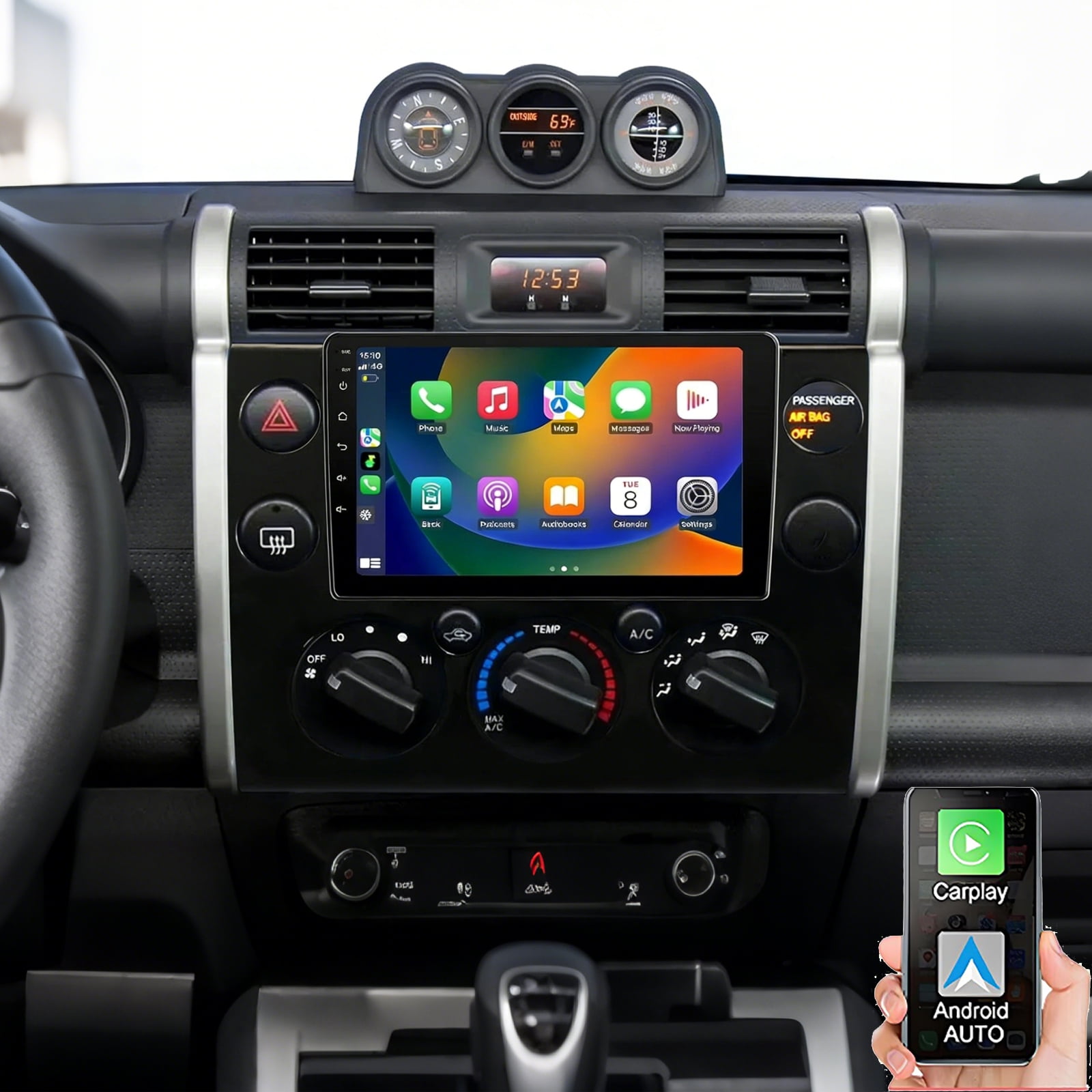 Gsuatey Car Stereo Radio for Toyota FJ Cruiser 2006-2020 with Wireless ...