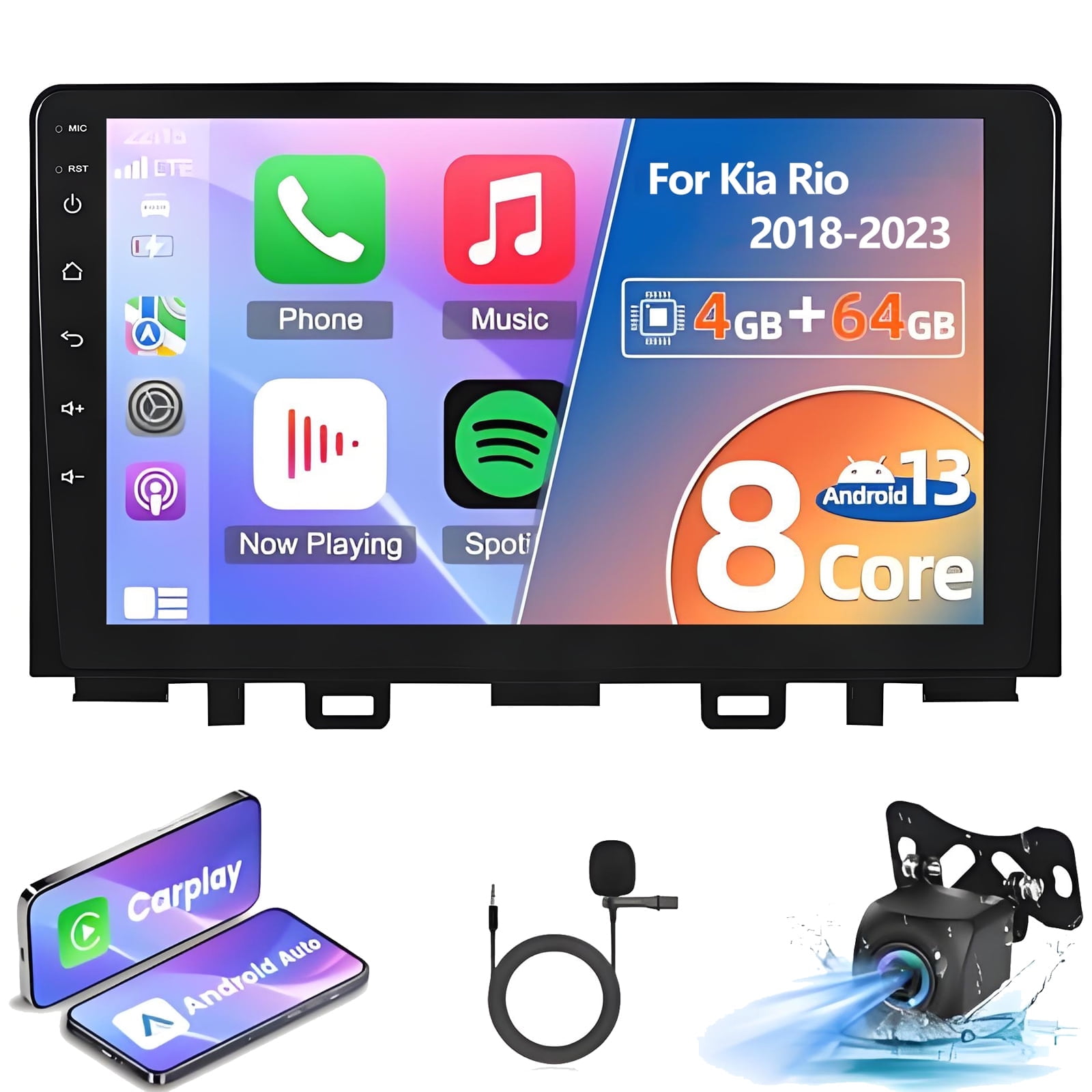 Gsuatey Car Stereo for Kia Rio 2018-2023,9 inch Touchscreen Car Radio ...