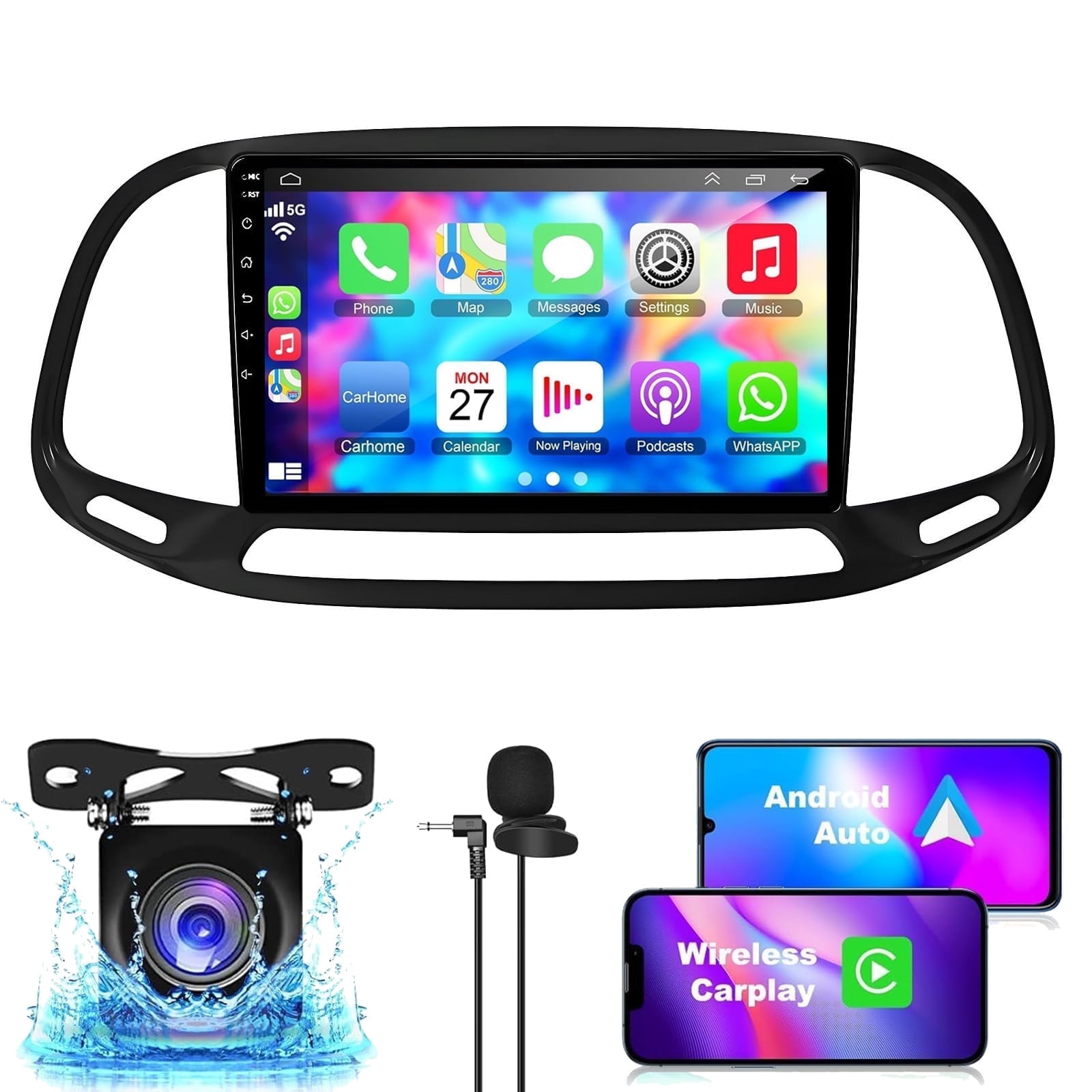 Gsuatey for Dodge RAM Promaster City 2015-2021 Car Radio Stereo Carplay ...