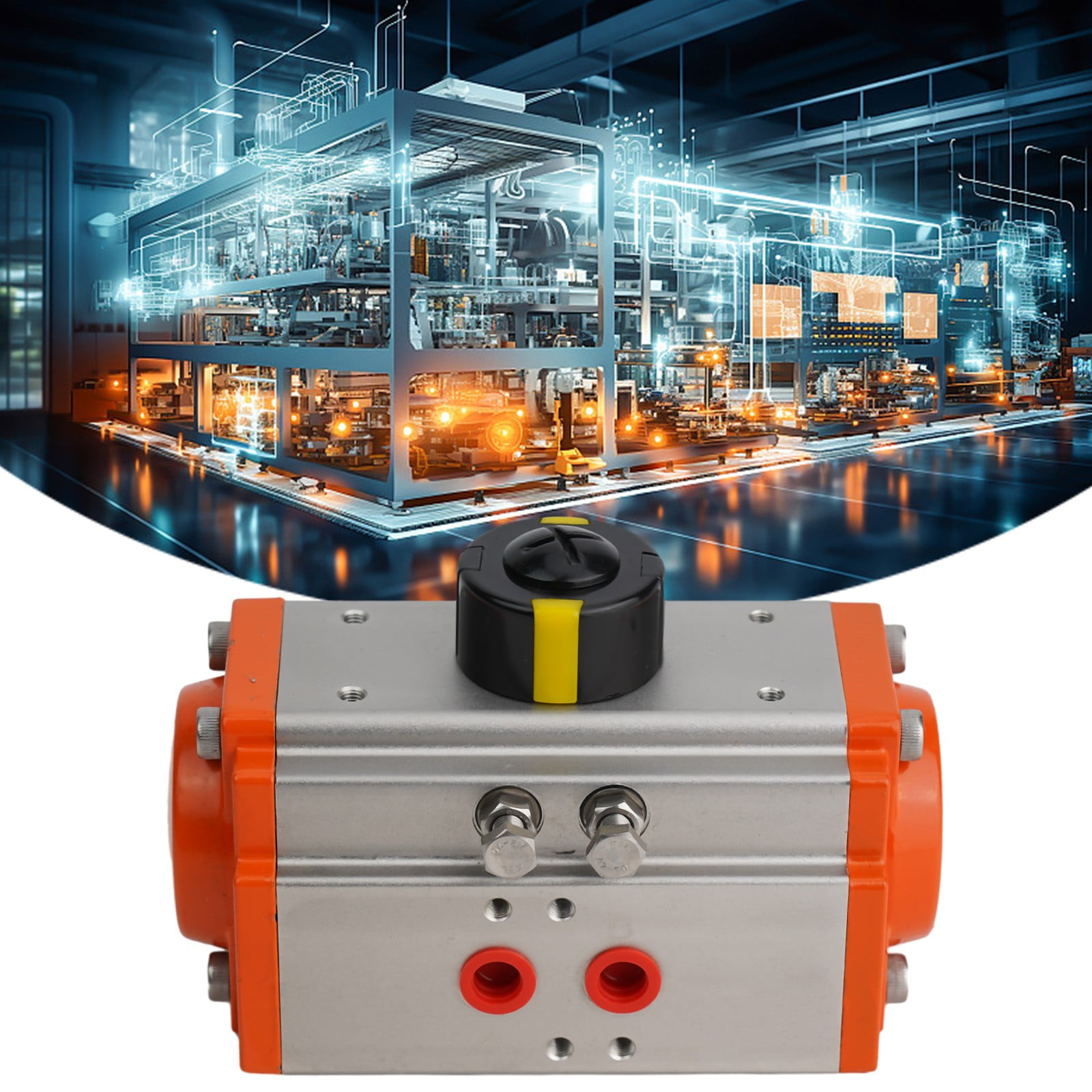 Gt/At Rotation Angle 90° Pneumatic Ball Valve Double Acting Pneumatic Actuator At-52 YIWEI ...