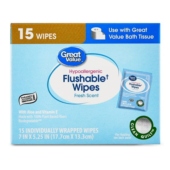 Equate Flushable Wipes