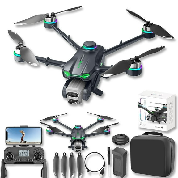 Gray Drone With 4.5 Inch Screen Remote, 5G Fpv, Brushless Motor, 1080P ...