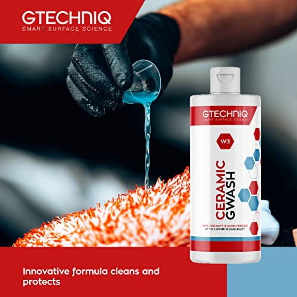 Gtechniq Car Shampoo. 2-in-1 Ceramic GWash and Hydrophobic Coating for Car Cleaning. Cleans and ...