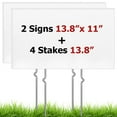 Gtongoko Blank Yard Signs with Stakes, 2 Set 13.8 x 11 Inches White ...
