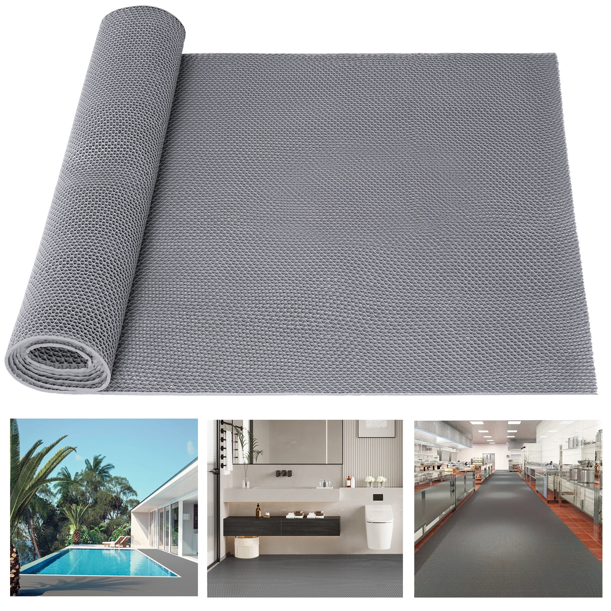 Gtouse 3 x 10ft Drainage Floor Mat, Non Slip Heavy Duty Rubber Rug for ...