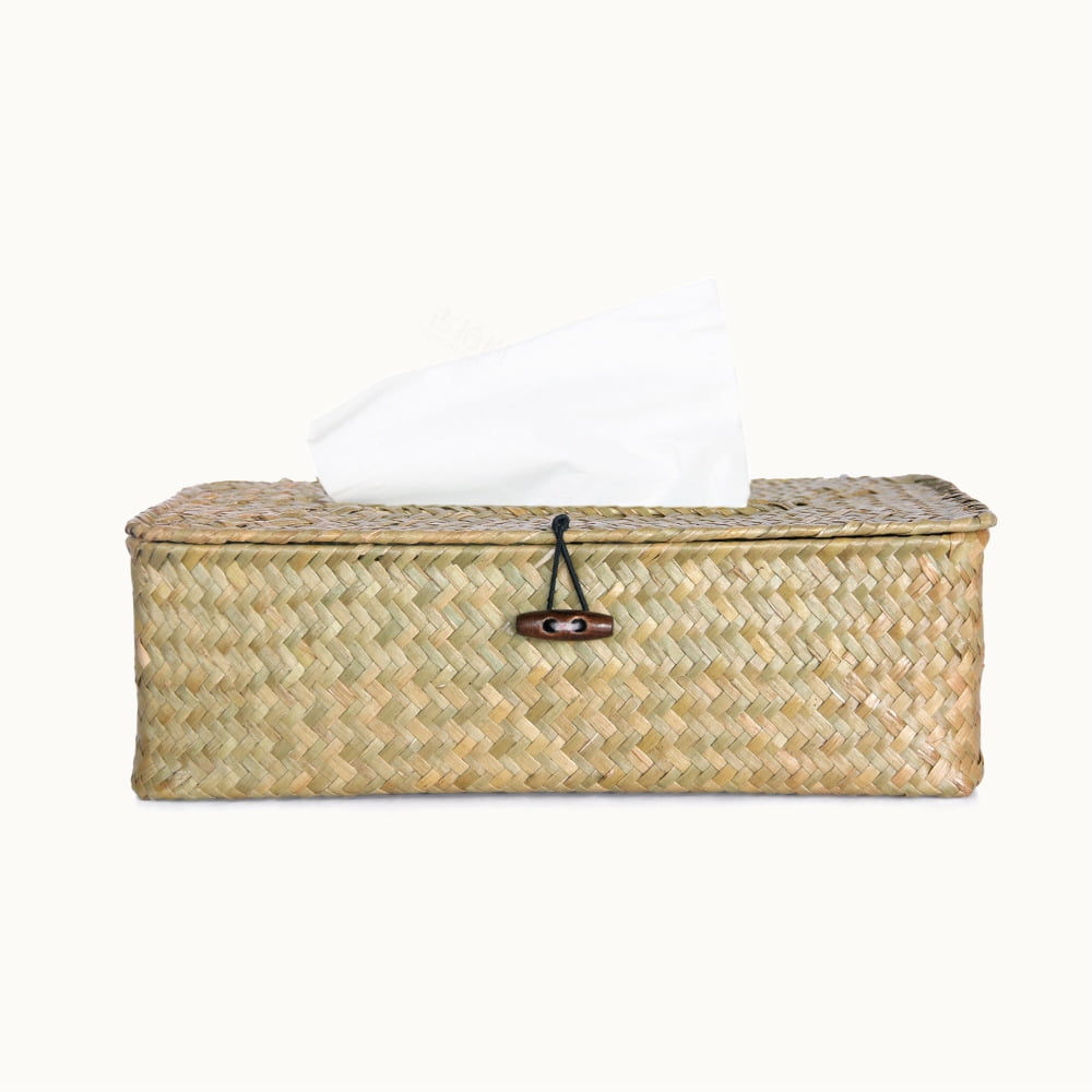 Gu Shishang Removable Straw Tissue Box Non-rattan Tabletop Tissue Box ...