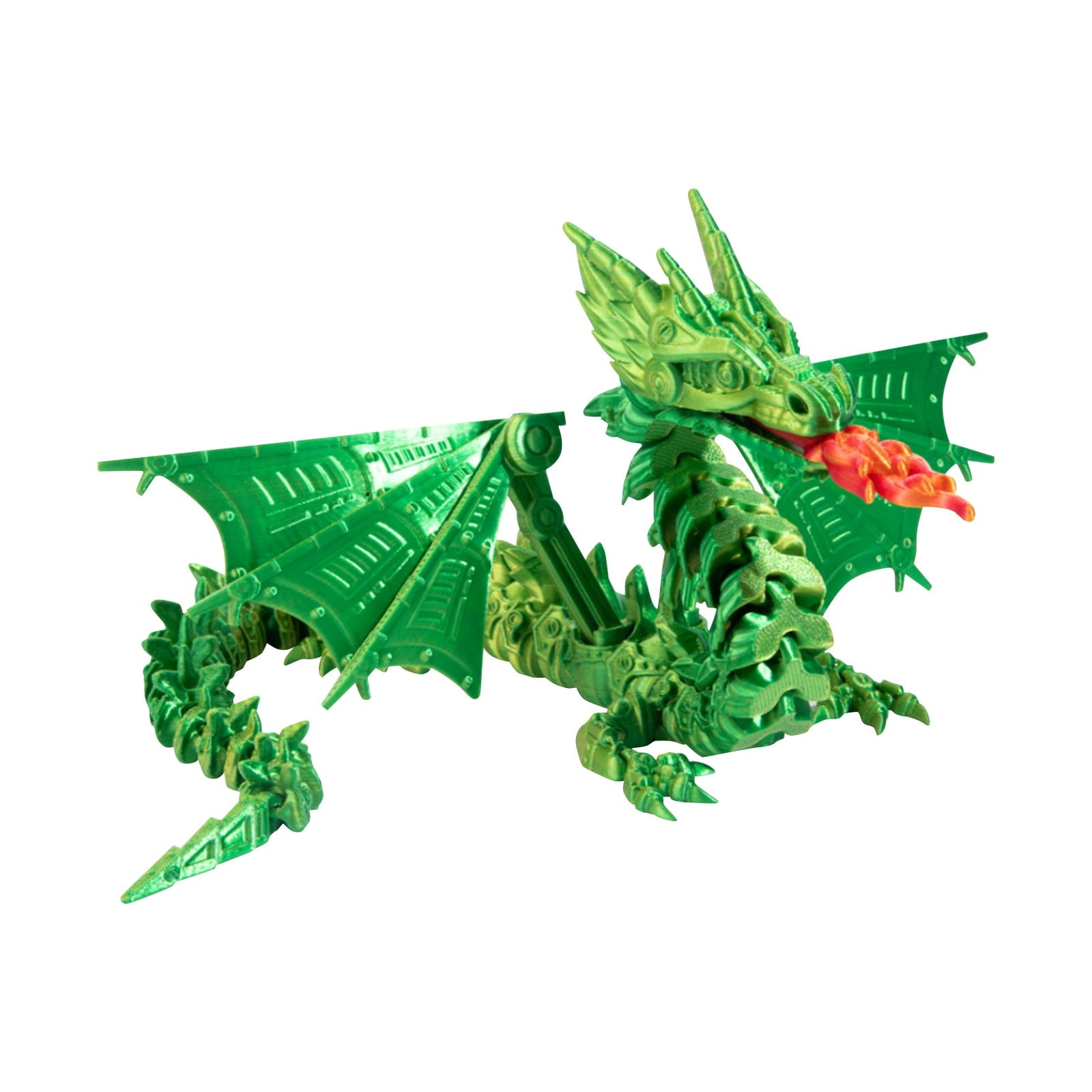 GuFamilya 3D Printed Figurine Movable Dragon Figurine Toy Green ...