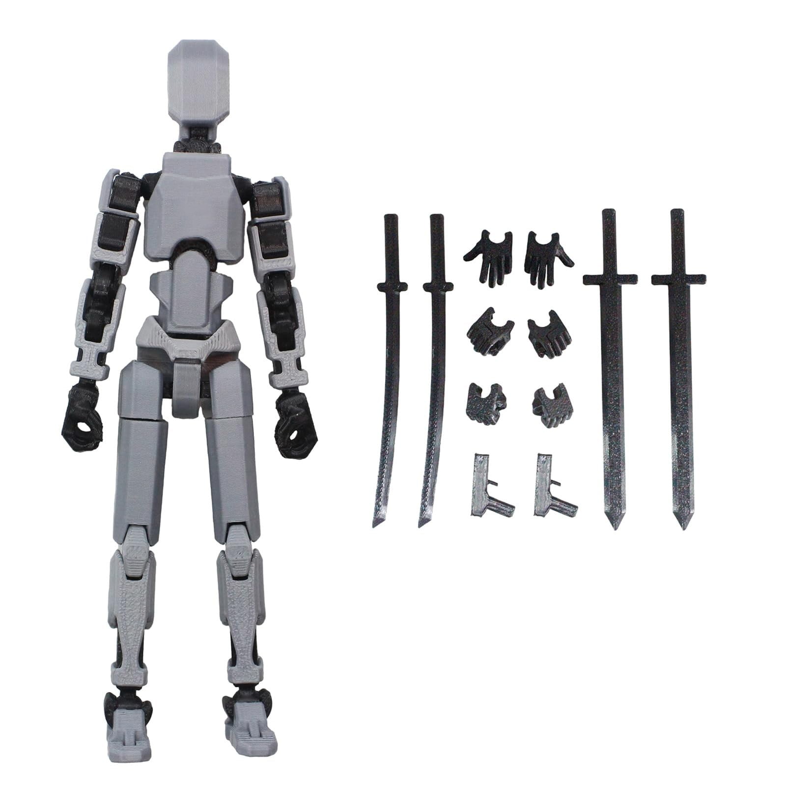 GuFamilya Multi-joint Movable Robot 3D Printed Human Body Model Toy PVC ...