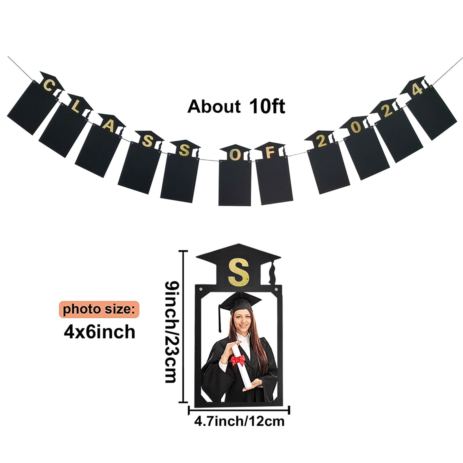 GuLuBin Photo Graduation Hanging 2024 Decorations Graduation Banners ...