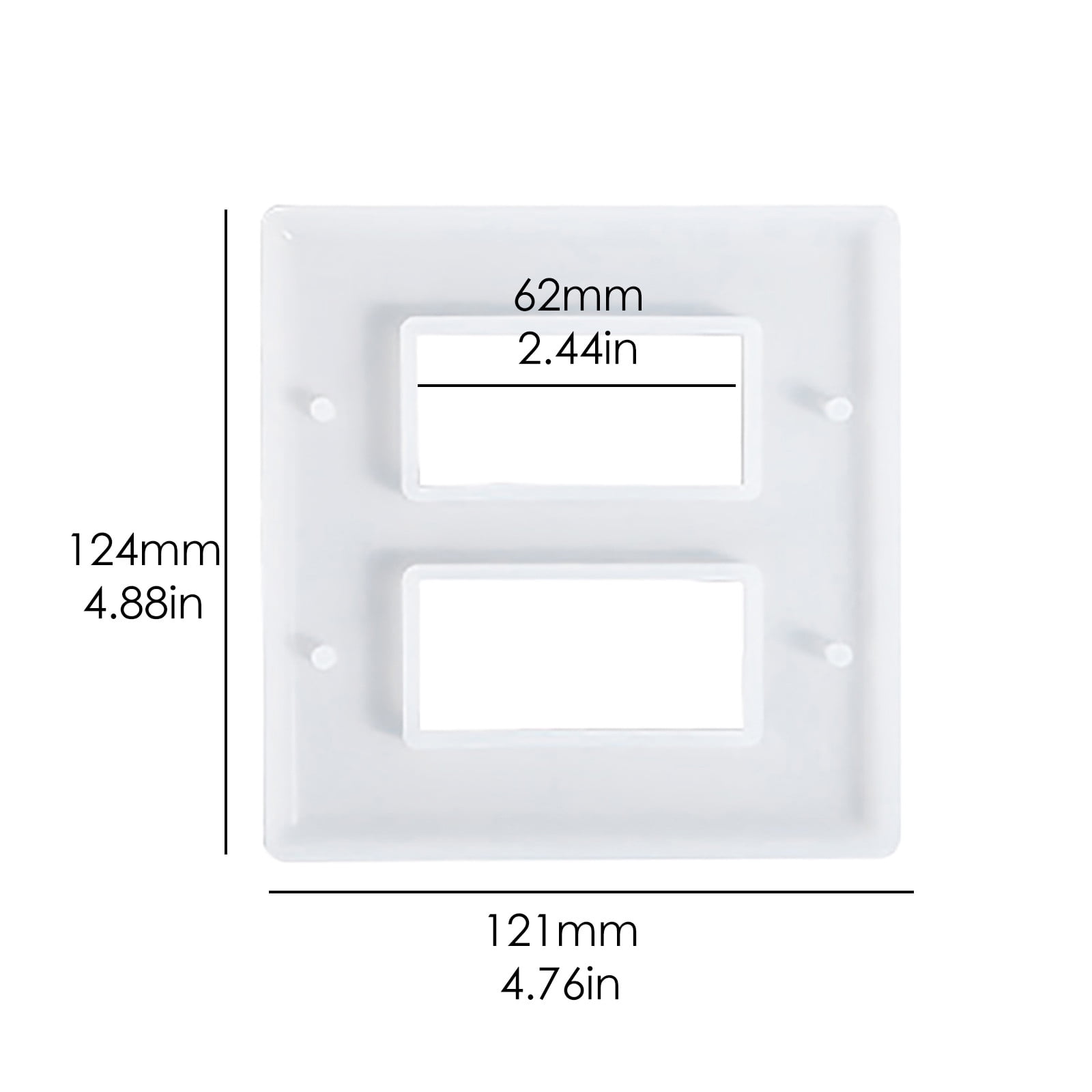 GuLuBin Silicone Mould Epoxy Resin Socket Panel Light Cover DIY Craft ...