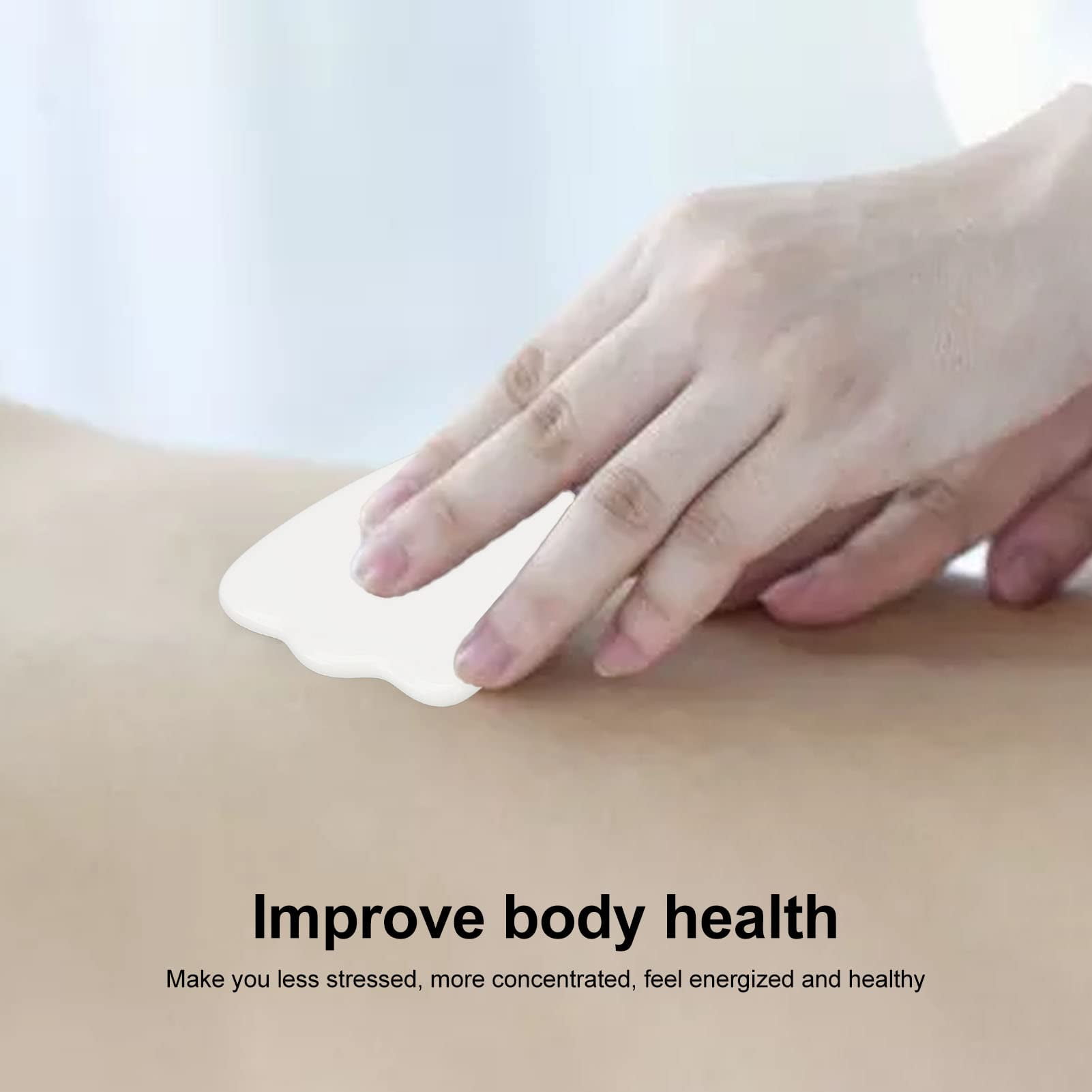 Gua Sha Facial Tools, Goat Horn Shape Gua Sha Scraping Tool, Ceramic ...