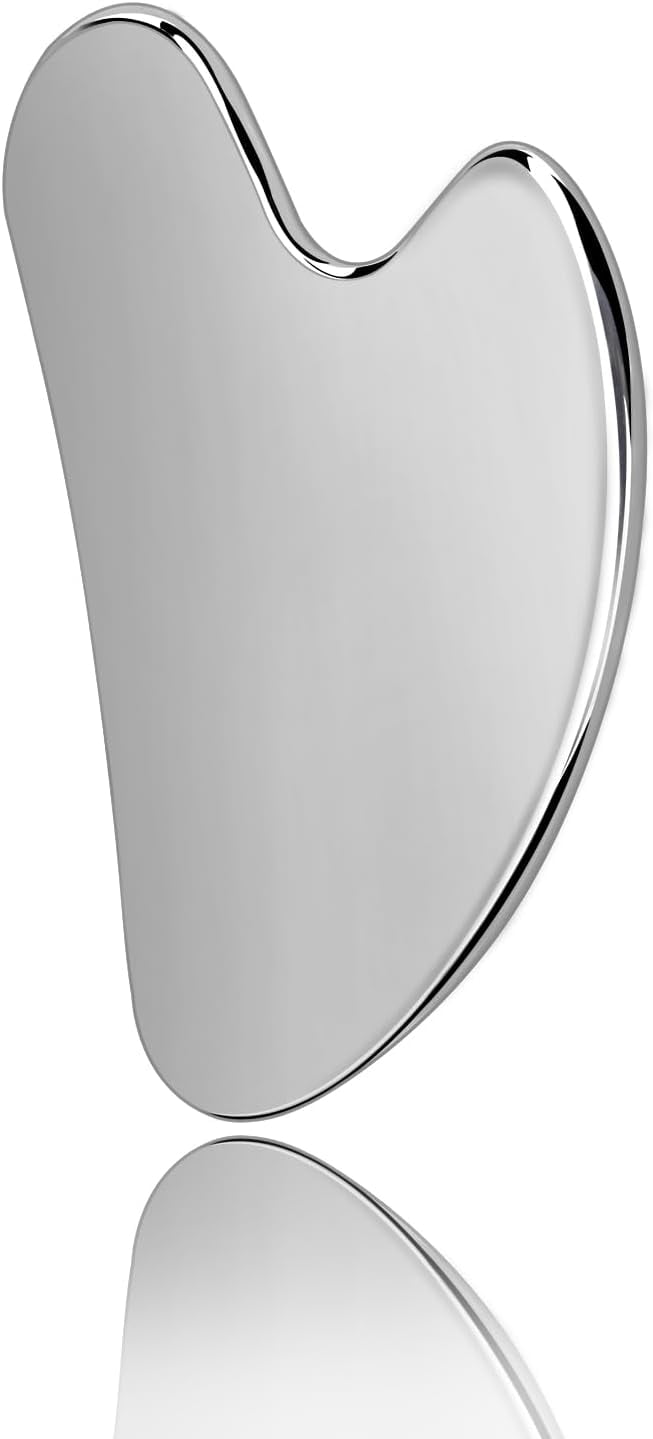 Gua Sha Facial Tools, Heart Shaped Guasha Tool Stainless Steel Face ...