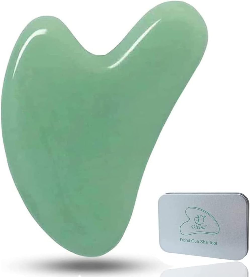 Gua Sha, Jade Stone Gua Sha Massage Tool, Guasha Tool for Face and Body ...