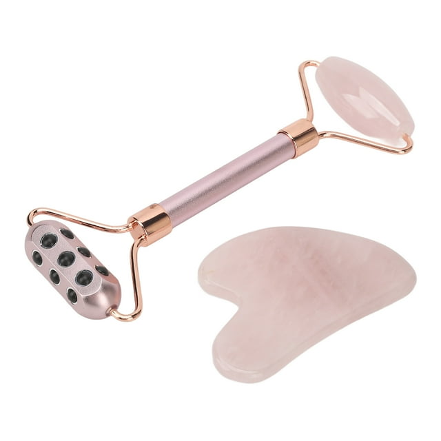 Gua Sha Set Pink Eye Facial Scraping Roller Set for Skin Care Body ...
