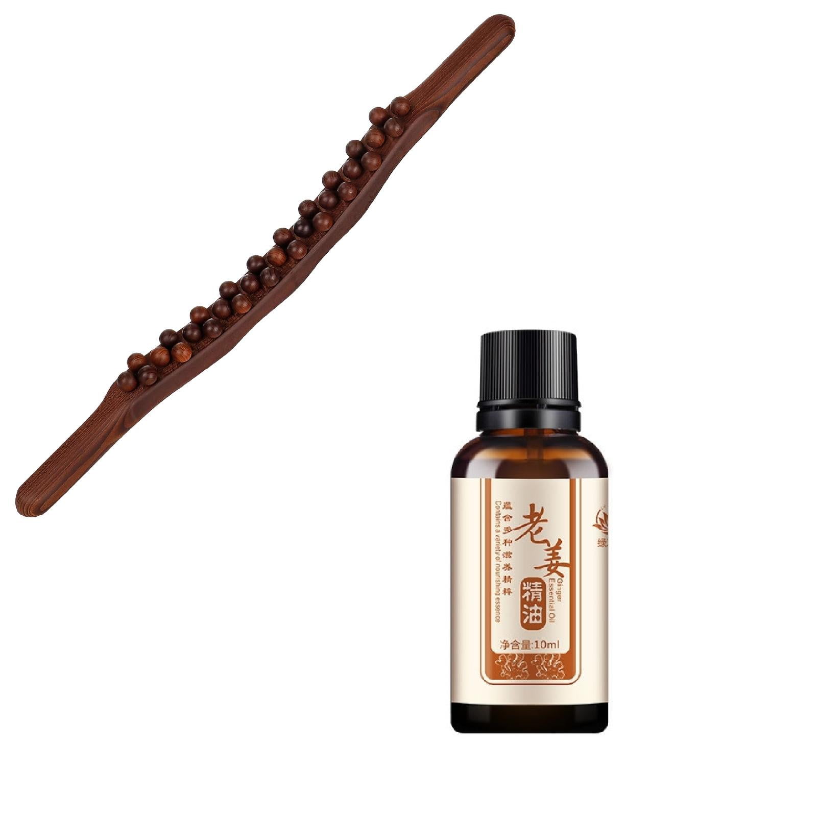 Gua Sha Wooden Therapy Stick, Full Body Scraping Stick, 37 Beads for ...