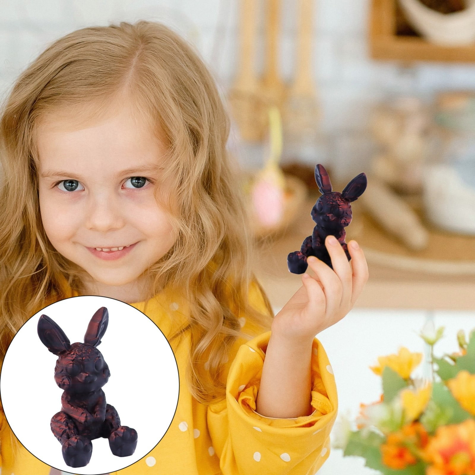 GuaLeg Easter Decorations Mock Models with Movable Joints Easter Bunny ...