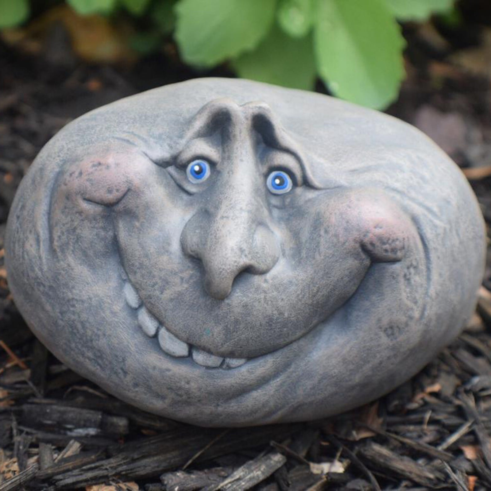 GuaLeg Funny Rock-Face Garden/Yard Art Sculpture Resin Sculptures ...