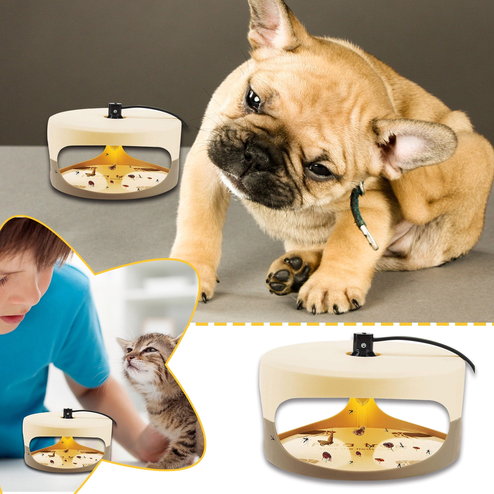 GuaLeg Insect Traps Flea Trap Pet Household Flea Light Flea Stick Trap ...