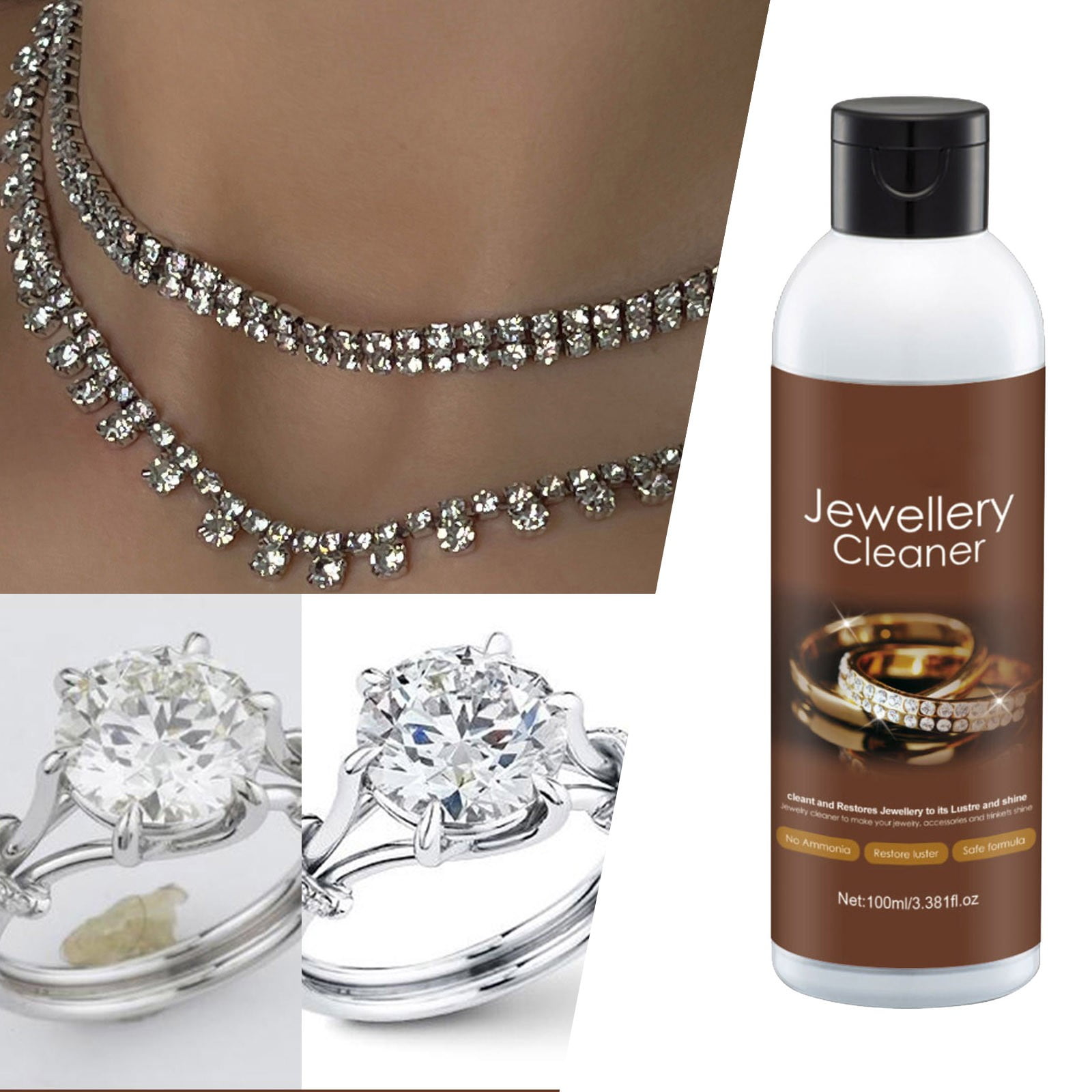 GuaLeg Jewelry Cleaner For Gold Rings Necklaces And Watch Faces And ...