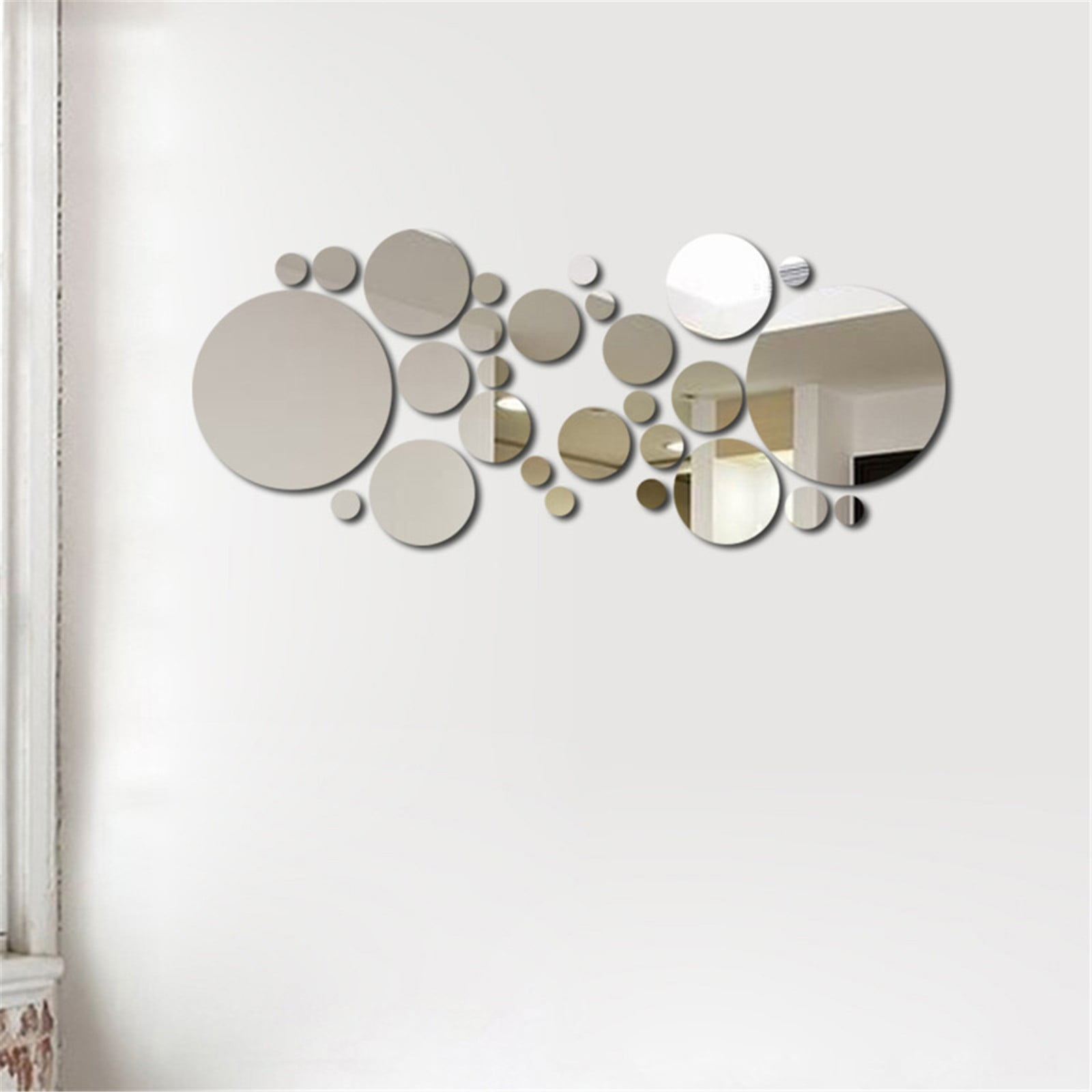 GuaLeg Modern Wall Stickers Silver Acrylic DIY Mural Decal Home Living ...