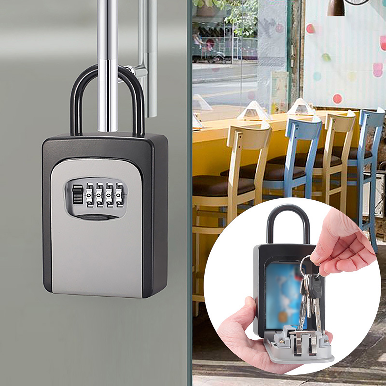 GuaLeg Password Box Installation Hanging Type Construction Key Box Lock ...