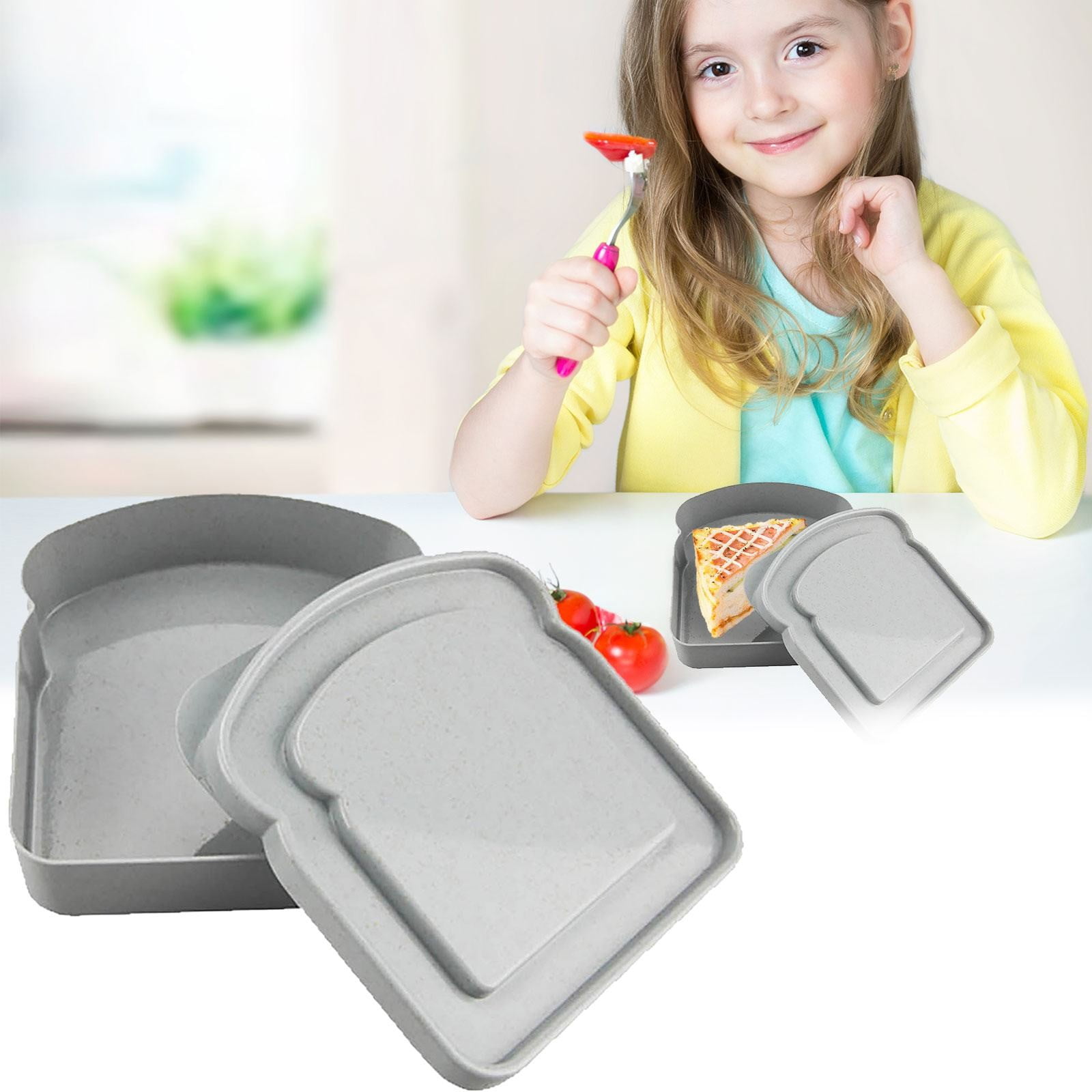 GuaLeg Reusable Sandwich Containers Bread Snack Meals Plastic Shaped ...