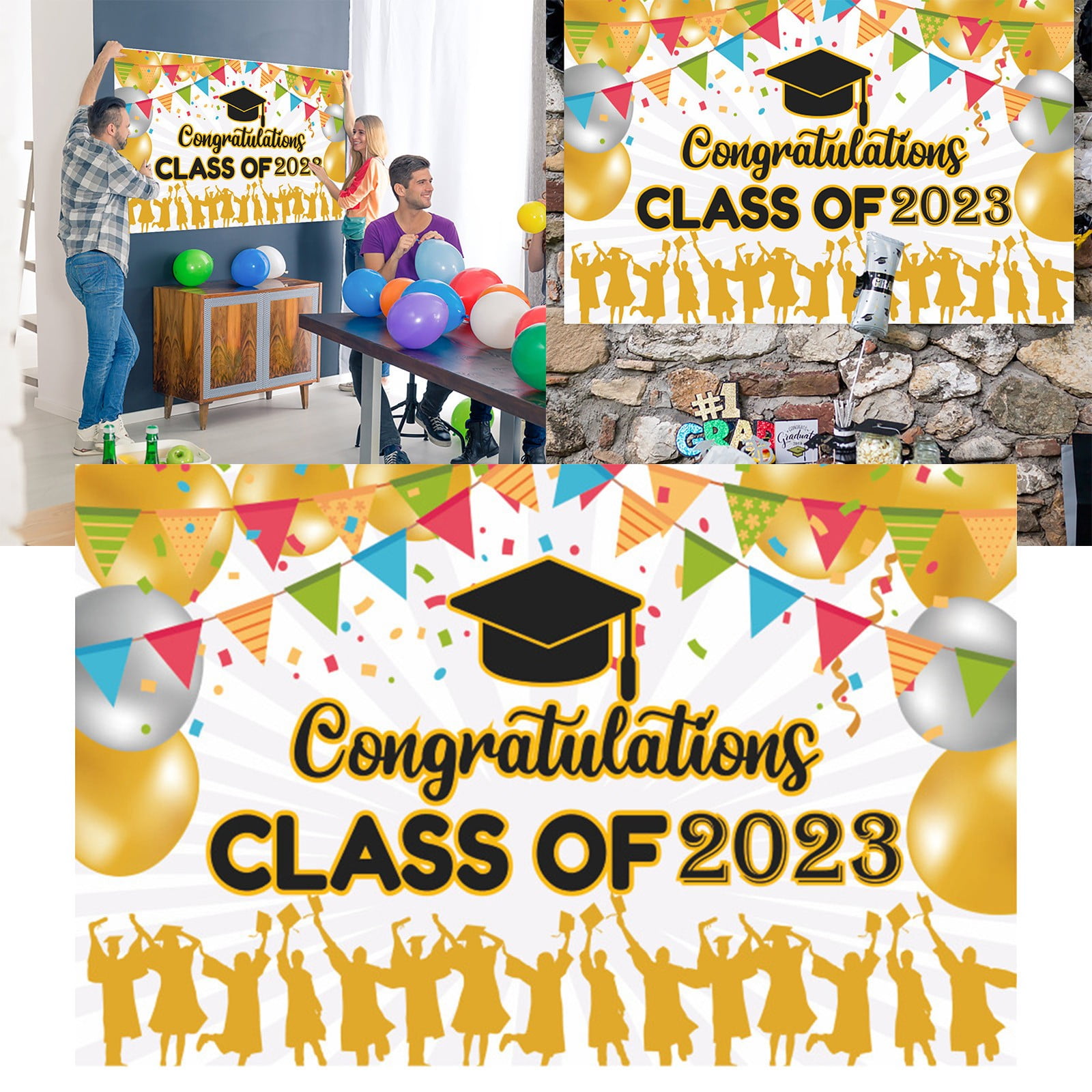GuaLeg Season Banner Background Cloth Graduation Banner Congratulations ...