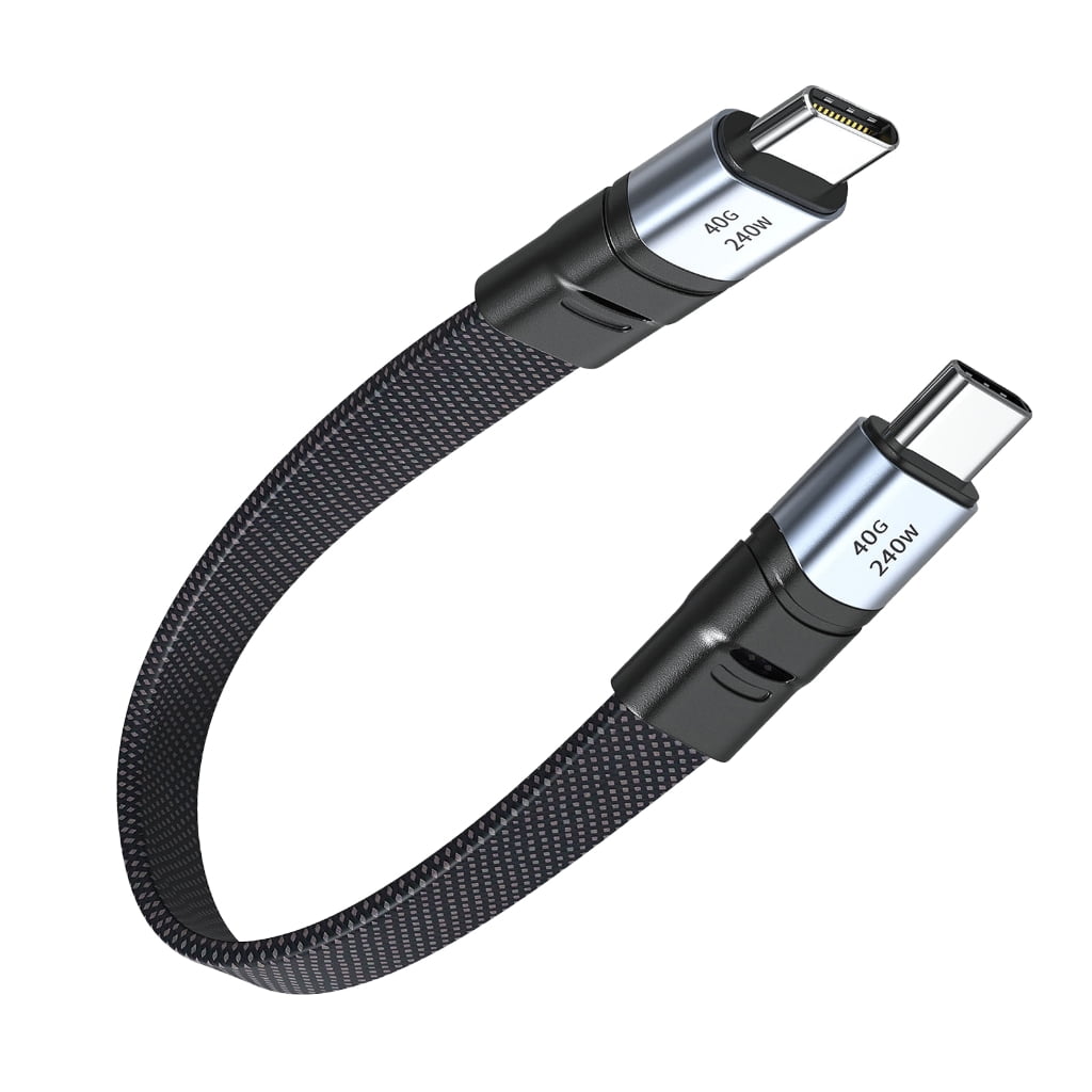 Guaber 240W USB C to USB C Charging Cable Flat Nylon Cord Data Sync ...