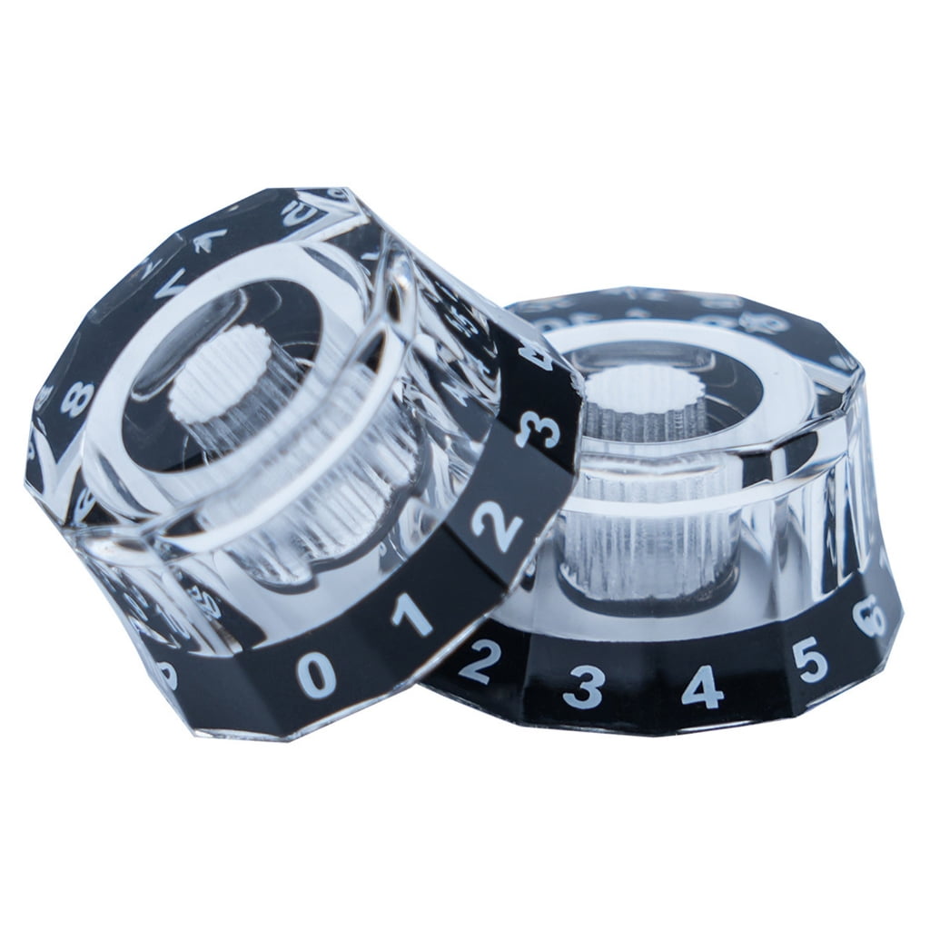 Guaber 4 Pcs Electric Guitar Knobs Potentiometer Acrylic Knobs Tone Control Knob Musical ...