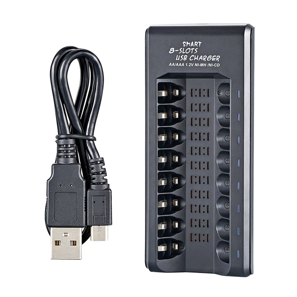 Guaber 8Slot Battery Charging Dock Portable Charging Station For AA ...