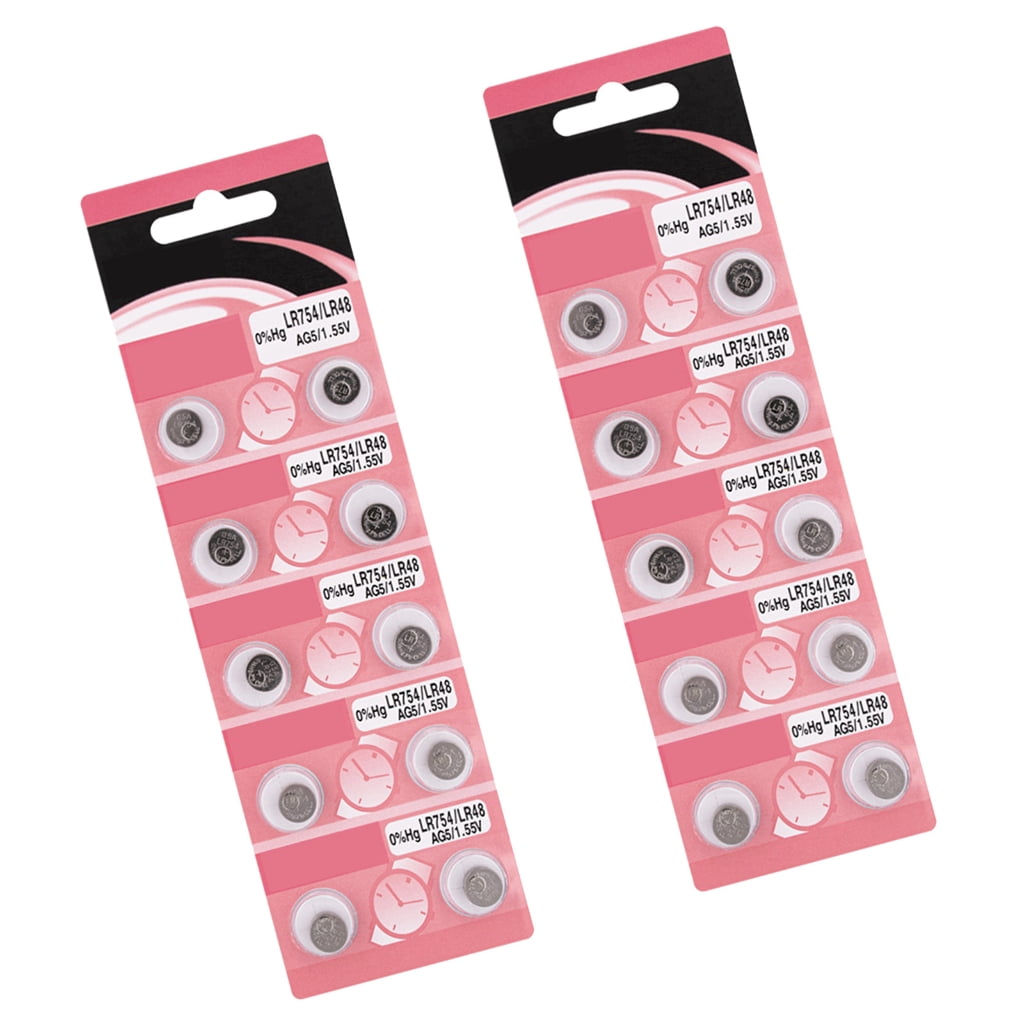 Guaber Battery,10pc/20pc AG5 LR754 Alkaline Button Cell Batteries AG5 ...
