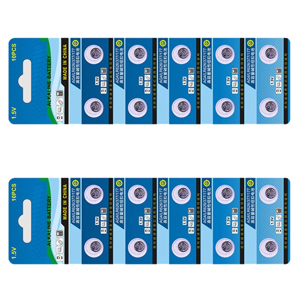 Guaber Battery,10pcs/20pcs AG4/LR626/377/177 Alkaline Button Batteries ...