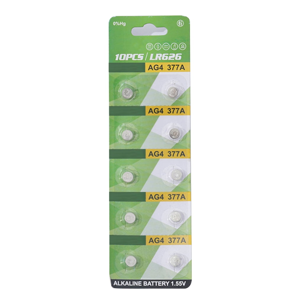 Guaber Battery,10pcs AG1 AG3 AG4 AG10 AG13 Alkaline Button Cell ...