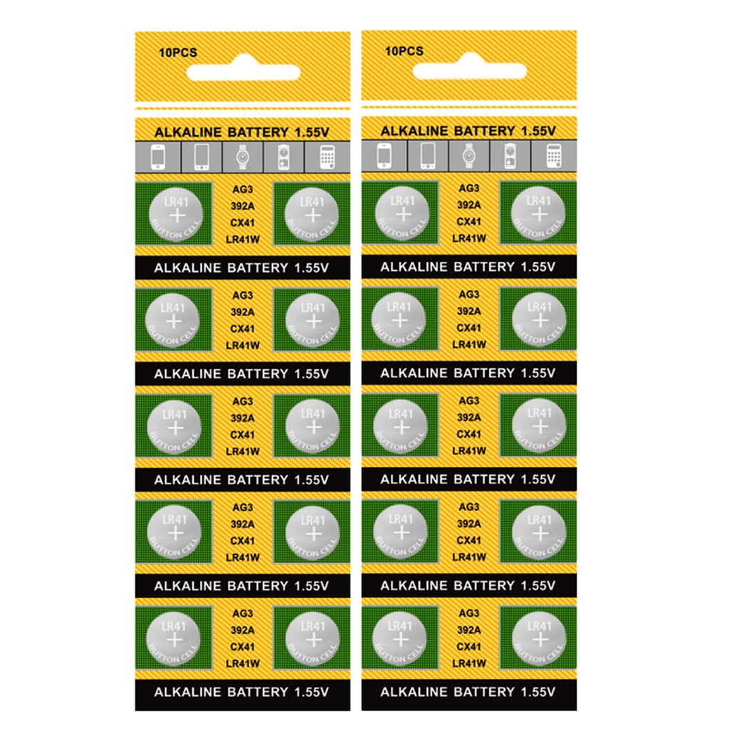 Guaber Battery,20pcs/10Pcs AG3/736/LR41 Watch Battery Button Cell ...