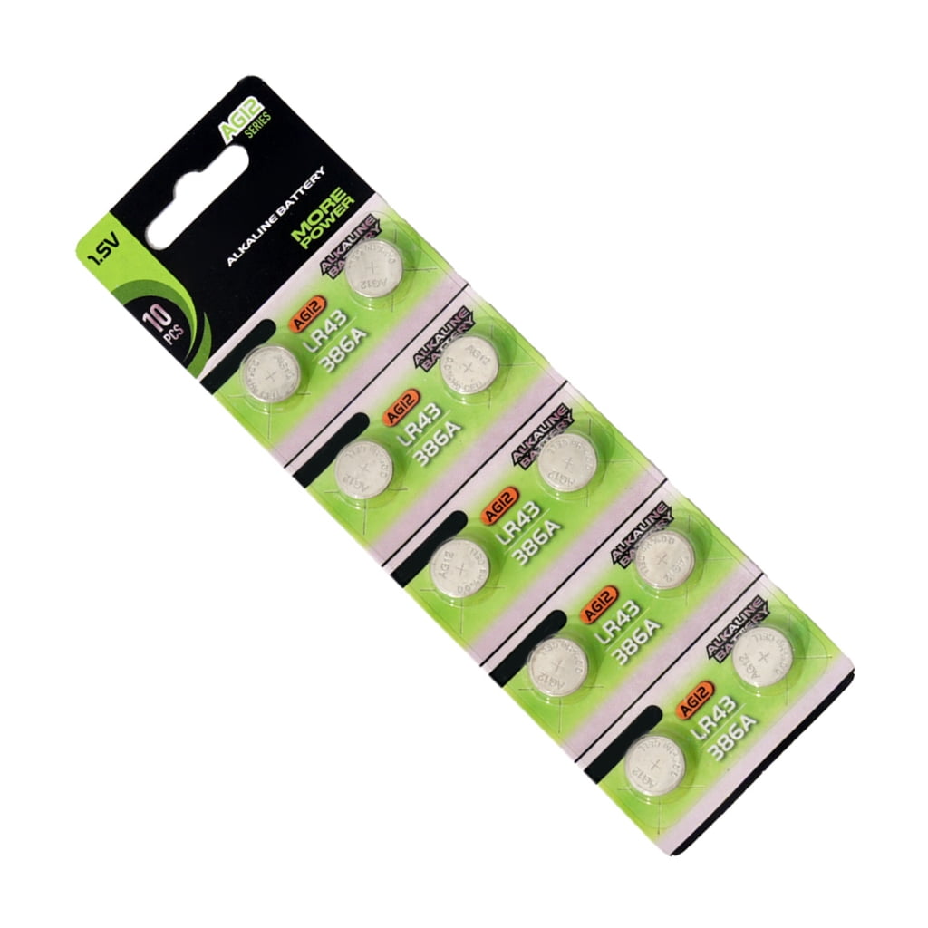 Guaber Battery,Pack Of 10/20 AG12 LR43 Alkaline Button Batteries Metal ...