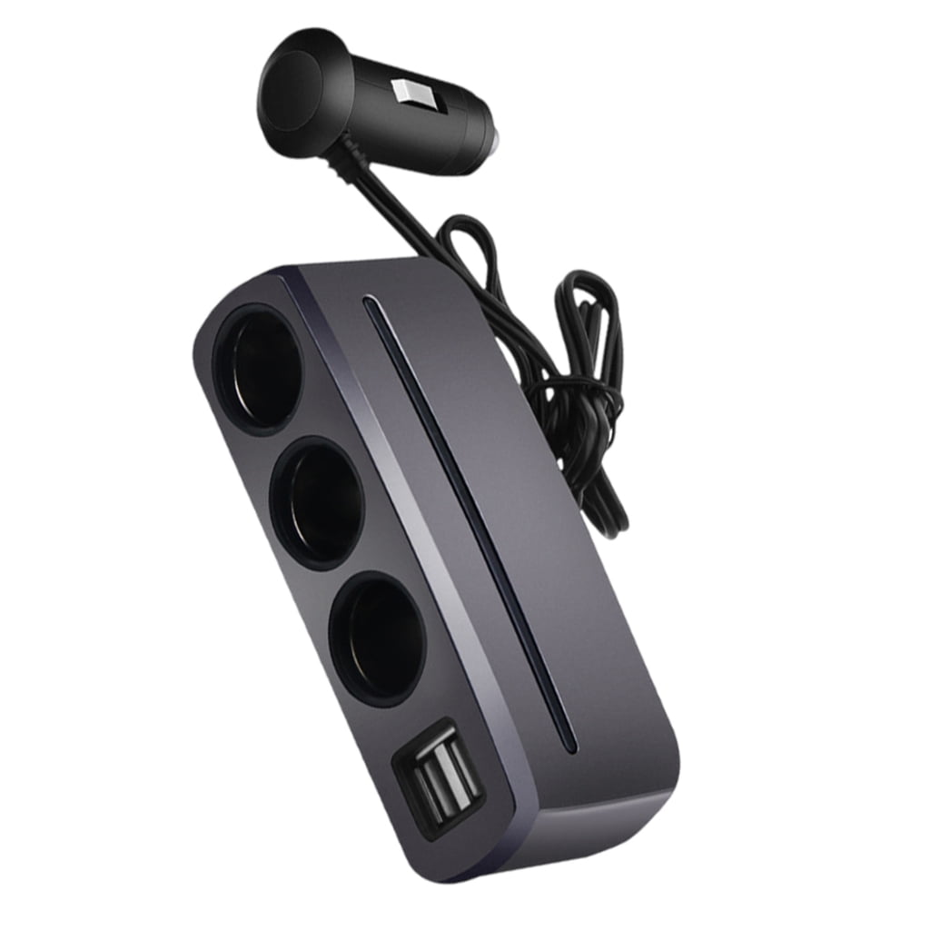 Guaber Car Charging Adapter with 2 USB Port, 3 Socket Cigarettes ...