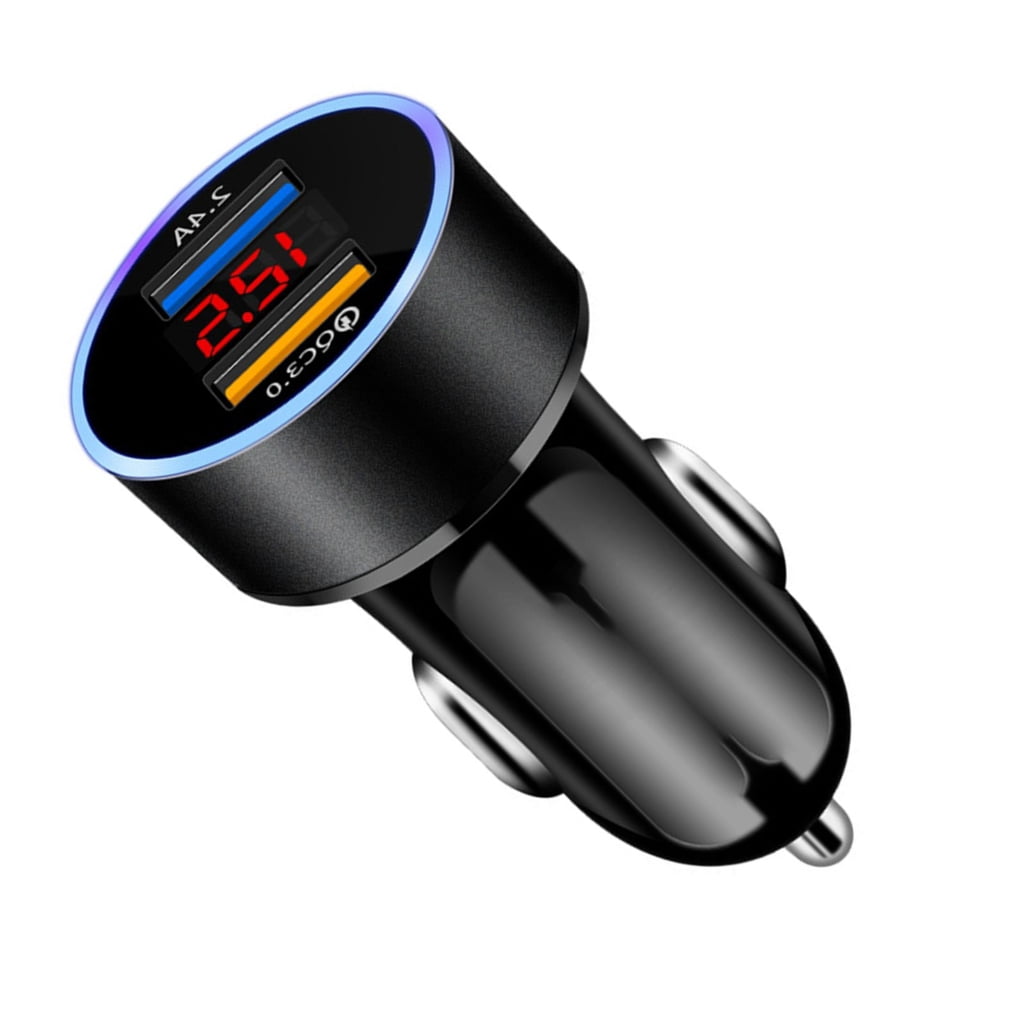 Guaber Full Protocols Car Charging Adapter with Display Screen 2.4A ...