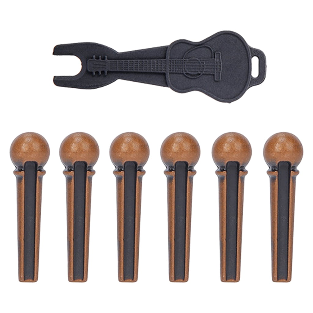 Guaber Guitar Bridge Pins String Pegs with Bridge Pin Puller Remover ...
