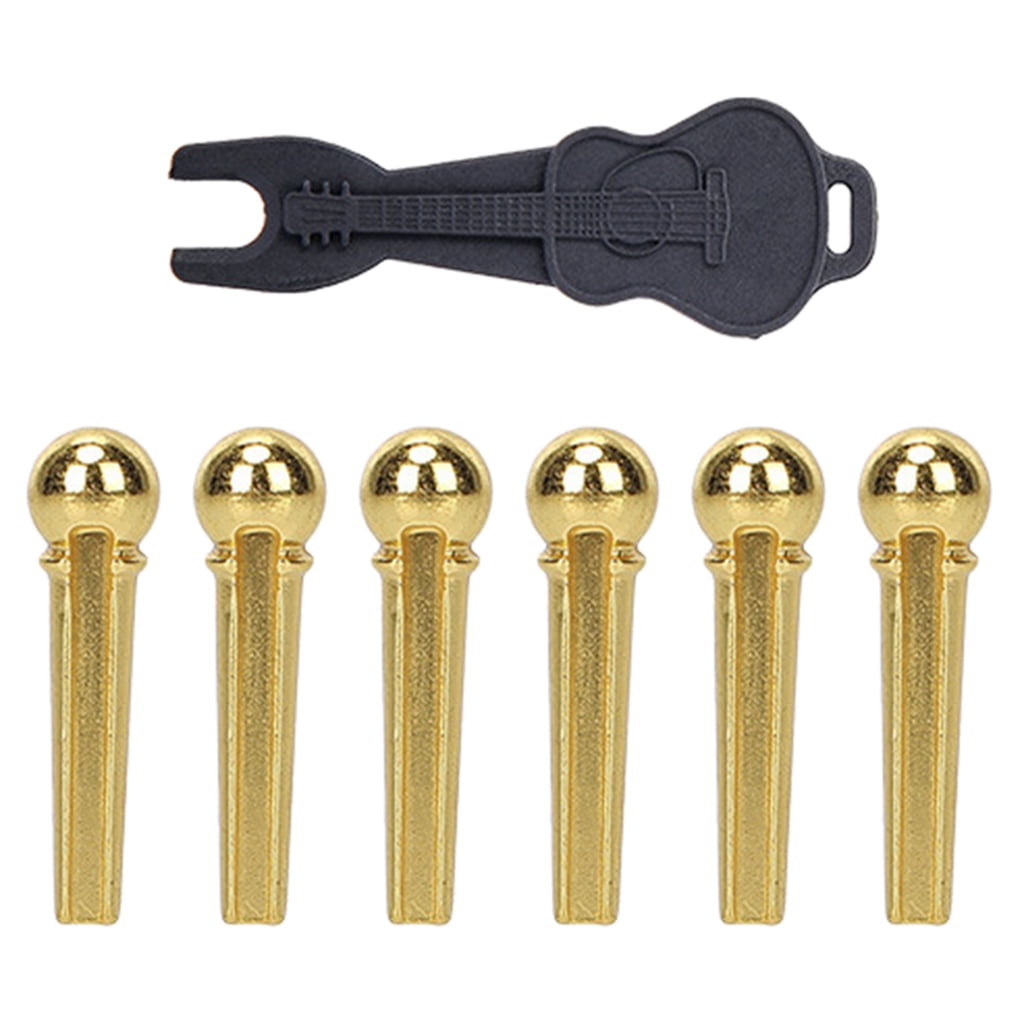 Guaber Guitar Bridge Pins String Pegs with Bridge Pin Puller Remover ...
