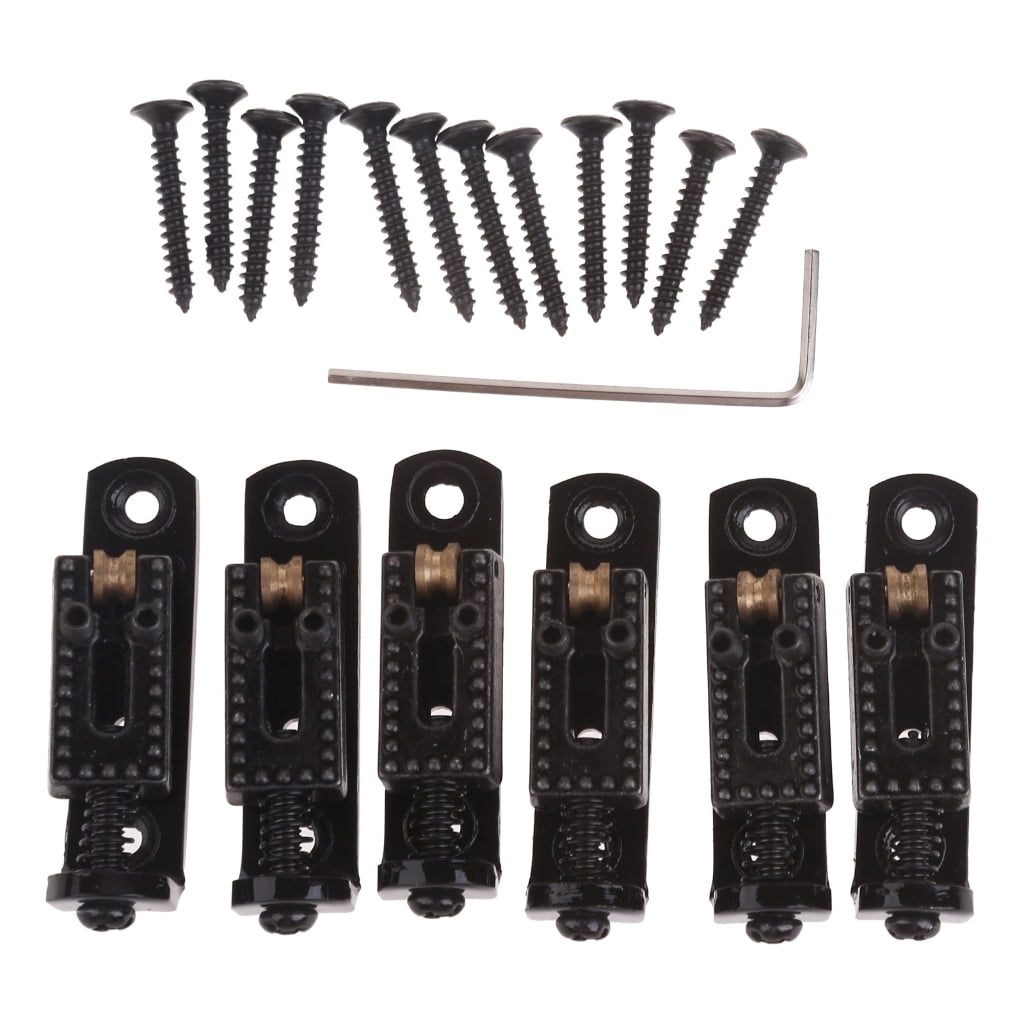 Guaber Individual Single Bridge Saddles for 6 String Guitar Bridge Set ...