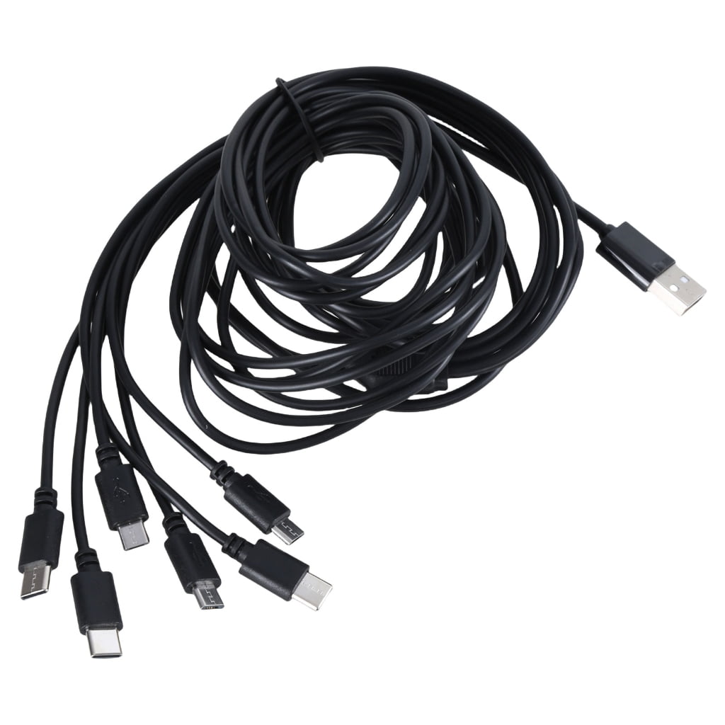 Guaber Multiple Device Charging Cable 6 in 1 USB to 3 USB 5Pin and 3 ...