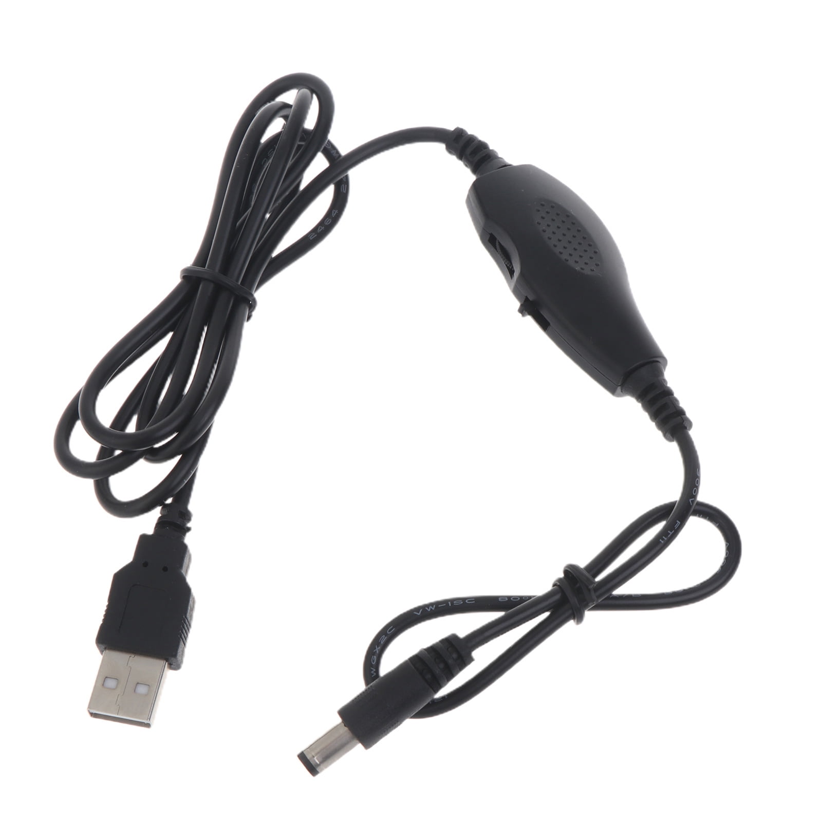 Guaber USB to 5.5x2.1mm 12V 0.5A Brightness Speed Control Cable with ON ...
