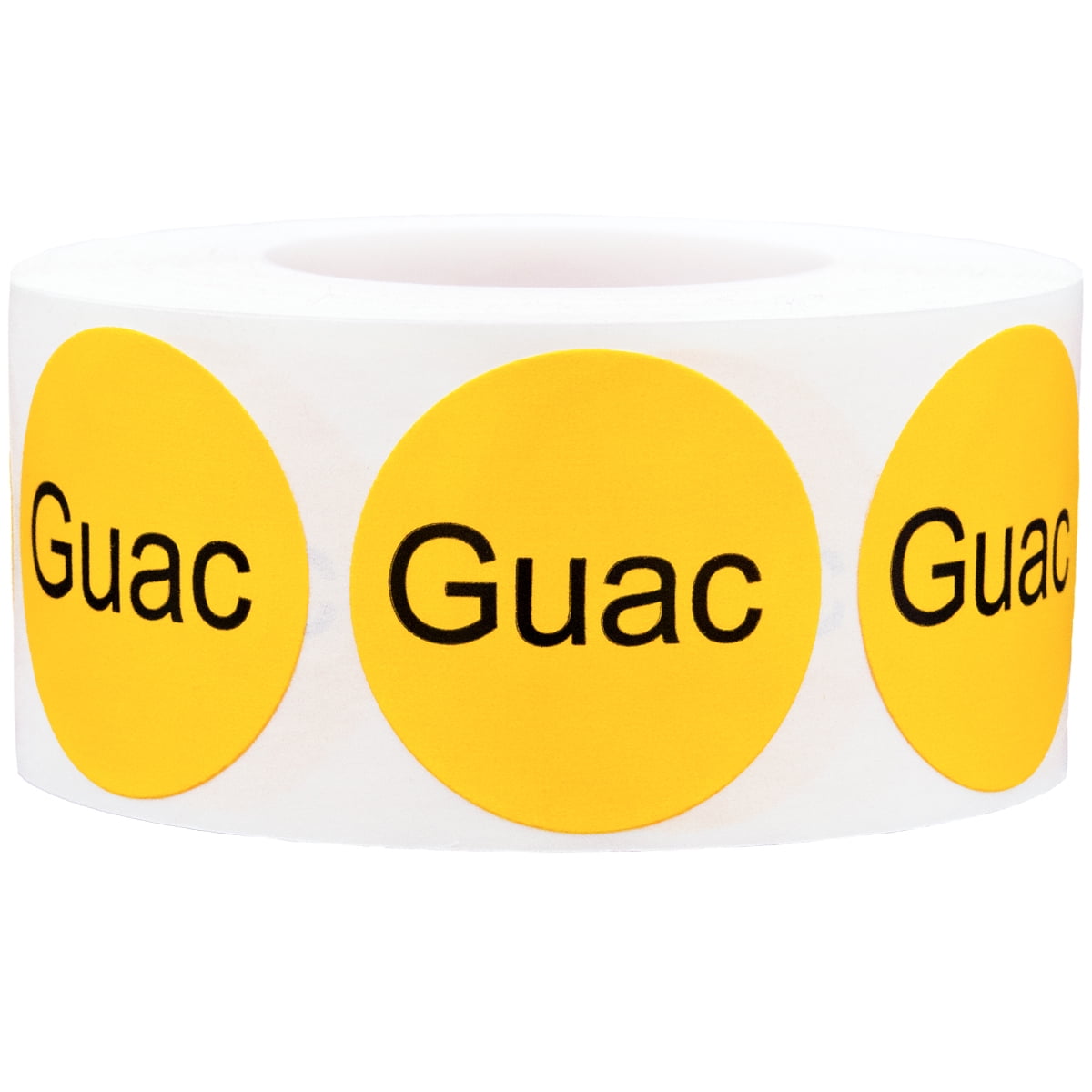 Guac Yellow Deli Labels | 1 Inch Round - 500 Pack - Walmart.com