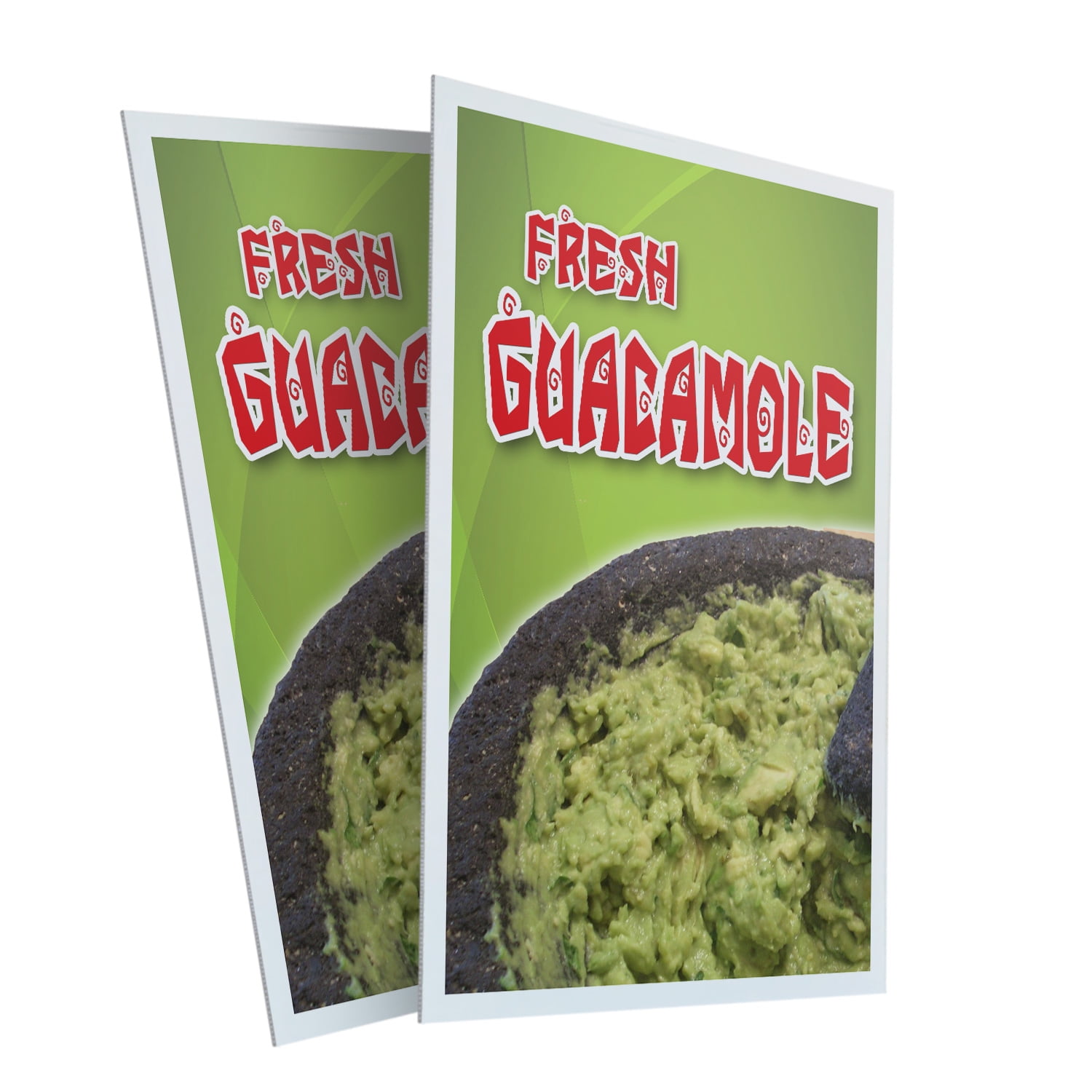 Guacamole (2-PACK) 24" x 36" Plastic Signs | Sign Insert 4mm Corrugated ...