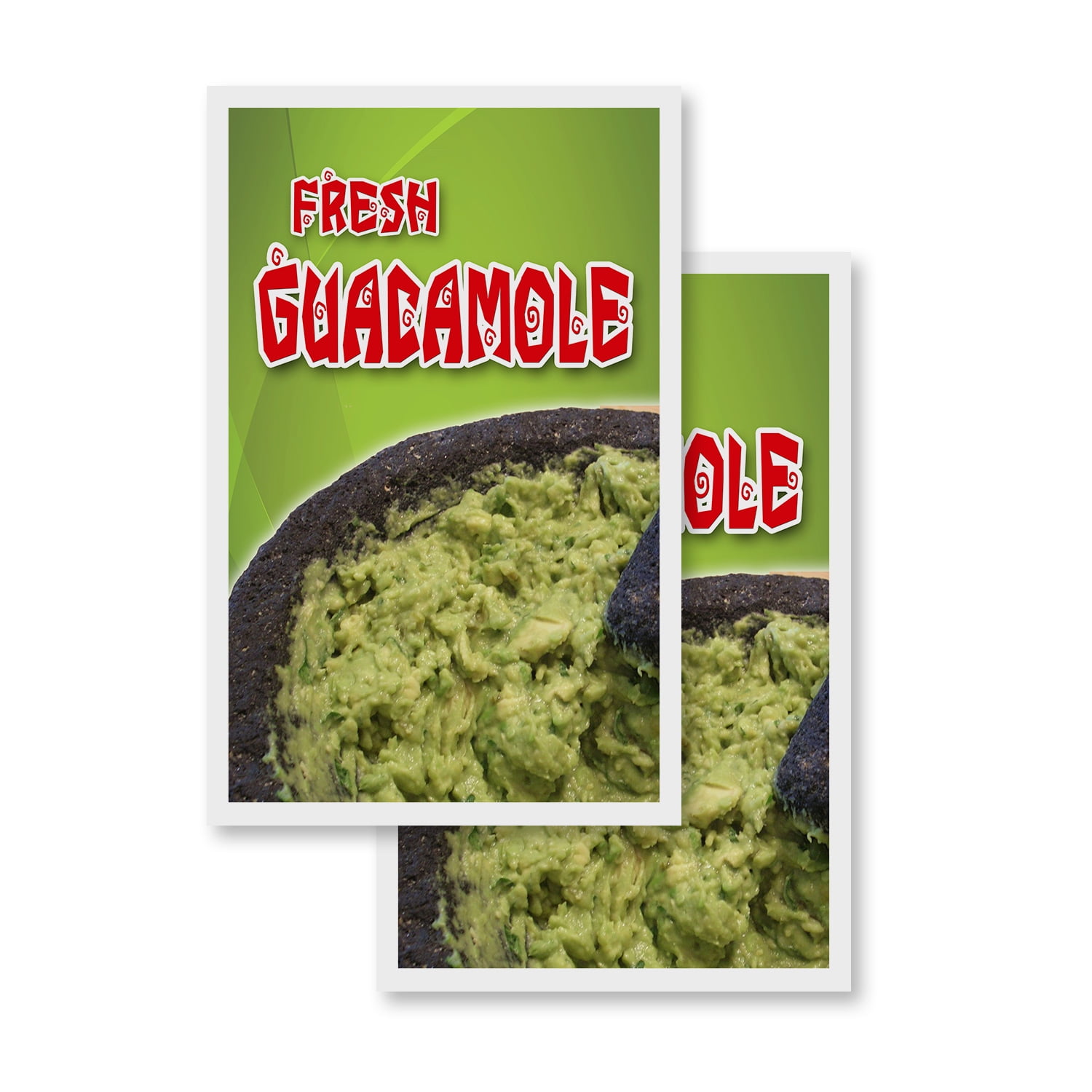 Guacamole (2-PACK) 24" x 36" Vinyl Decals | Sign Insert Peel & Stick ...