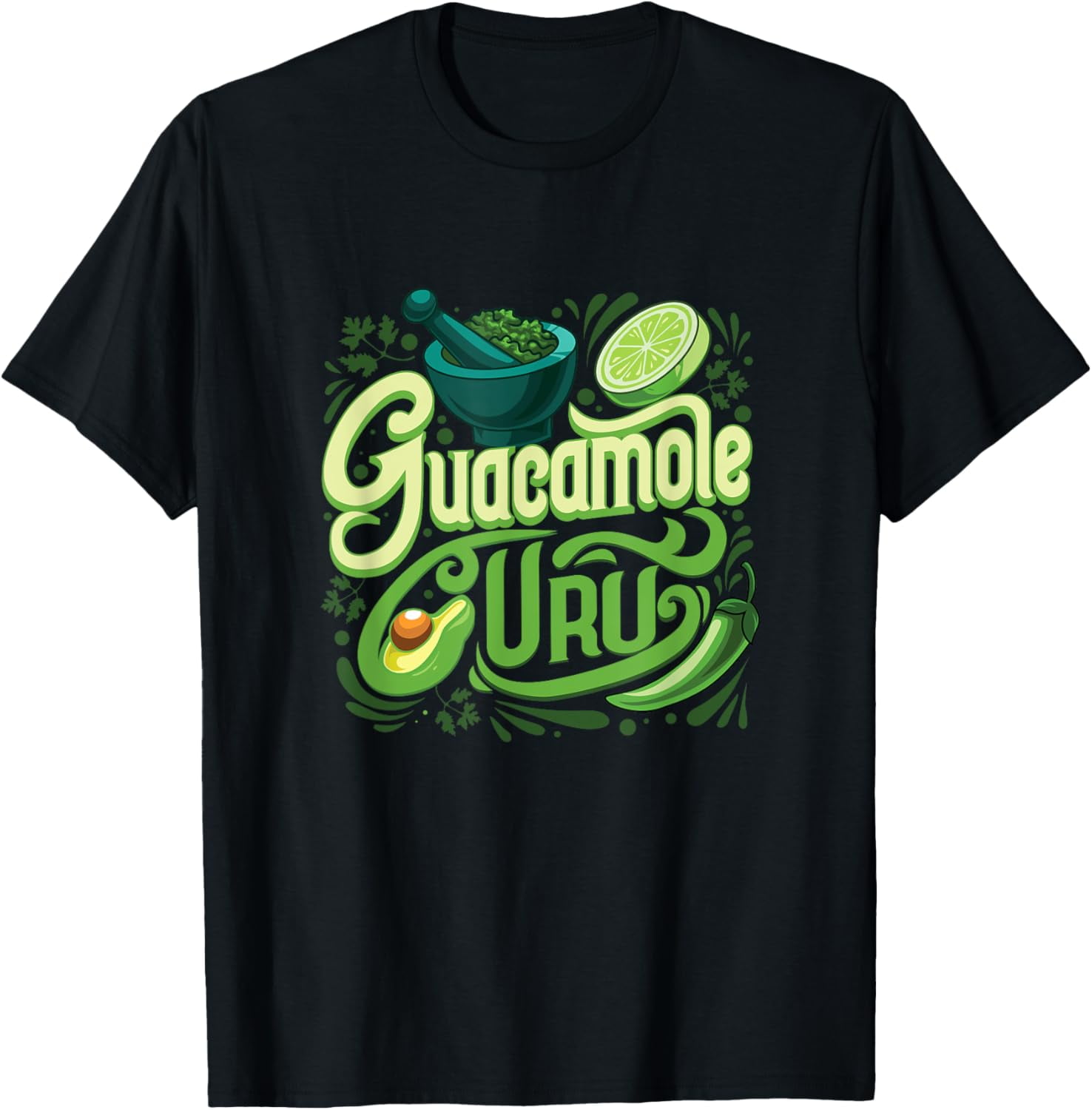 Guacamole Guru - Funny Avocado Lover & Game Night Host T-Shirt men and ...
